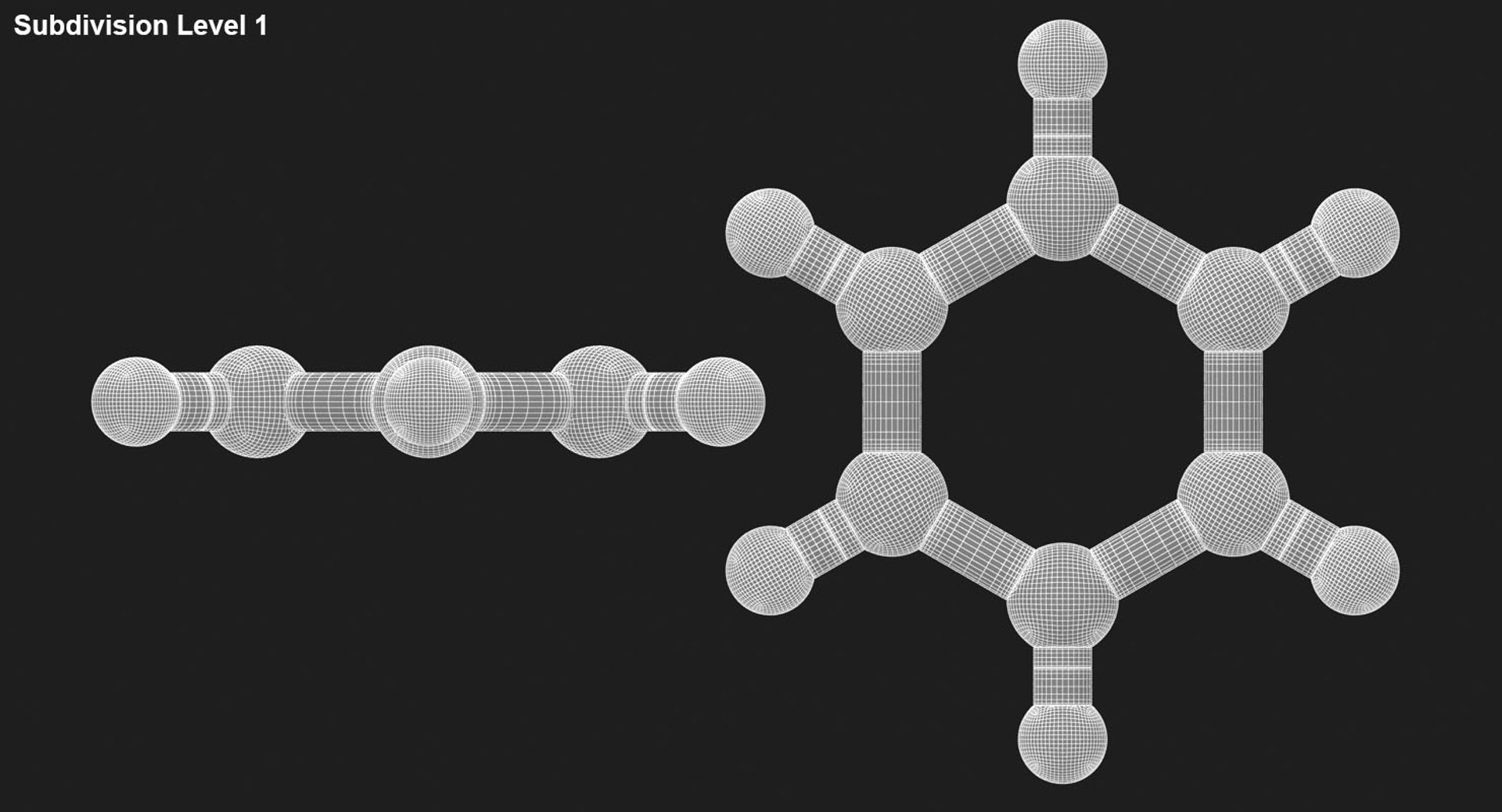 Benzene Scanline Ready 3d Model