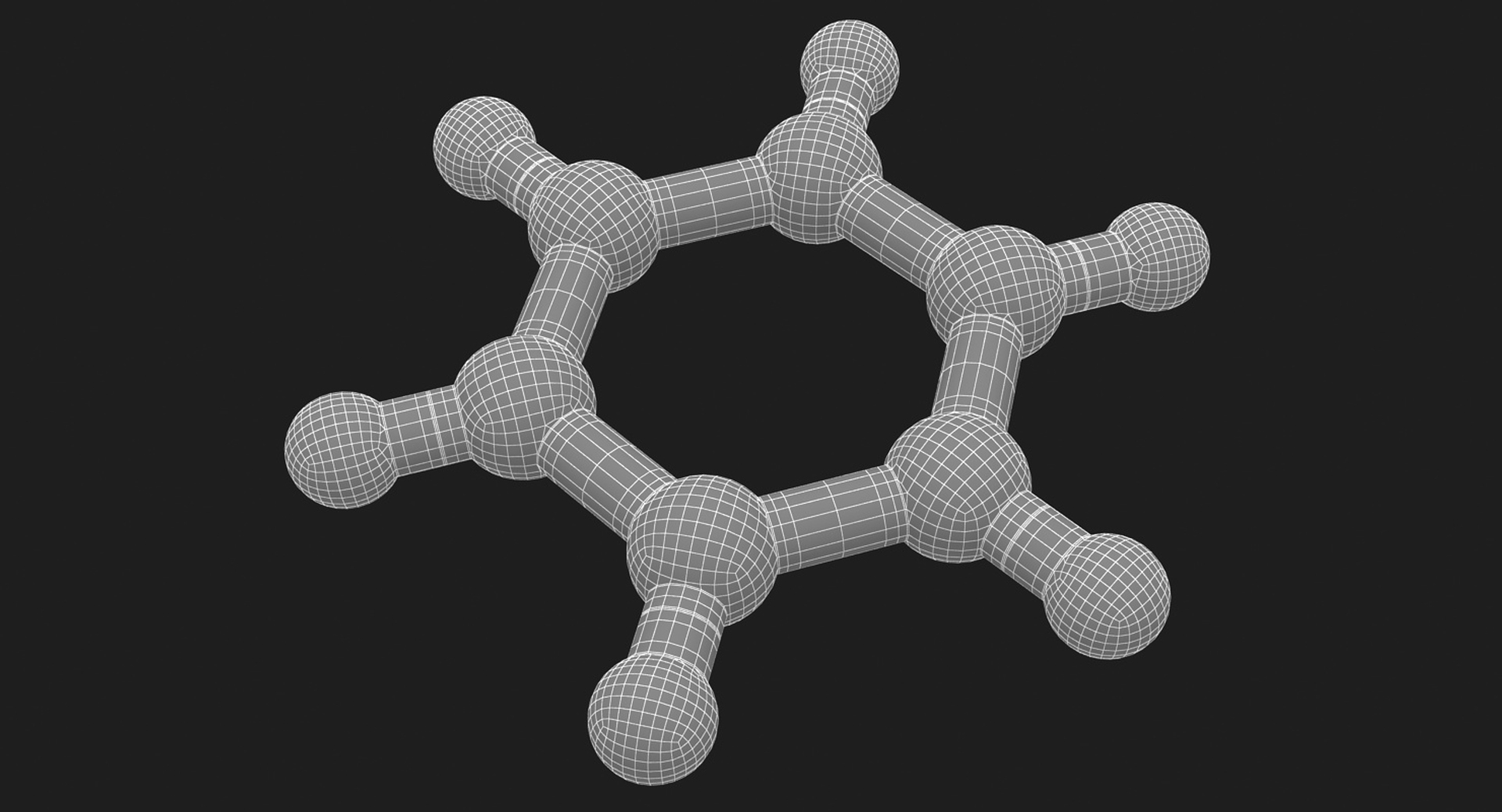 Benzene Scanline Ready 3d Model