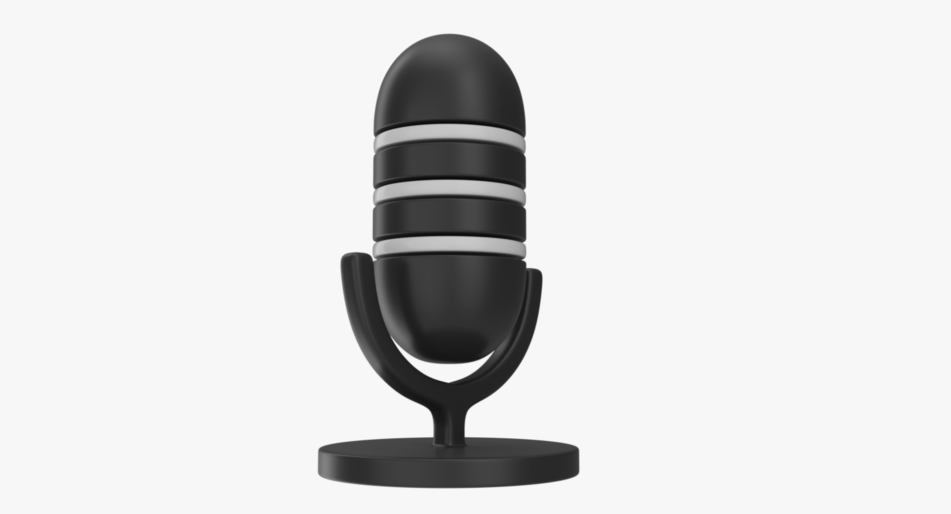 3d Icon Microphone Model