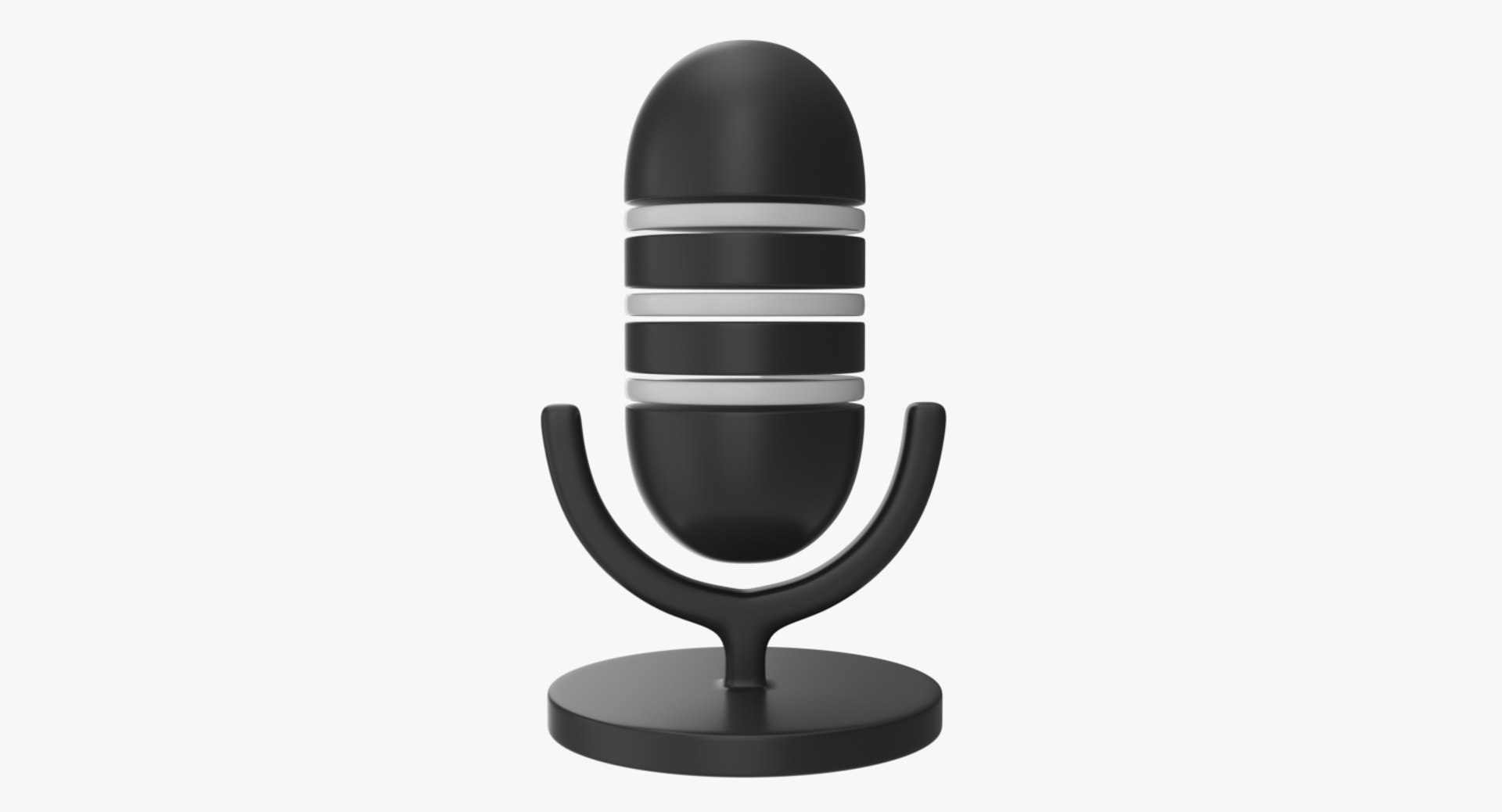 3d Icon Microphone Model