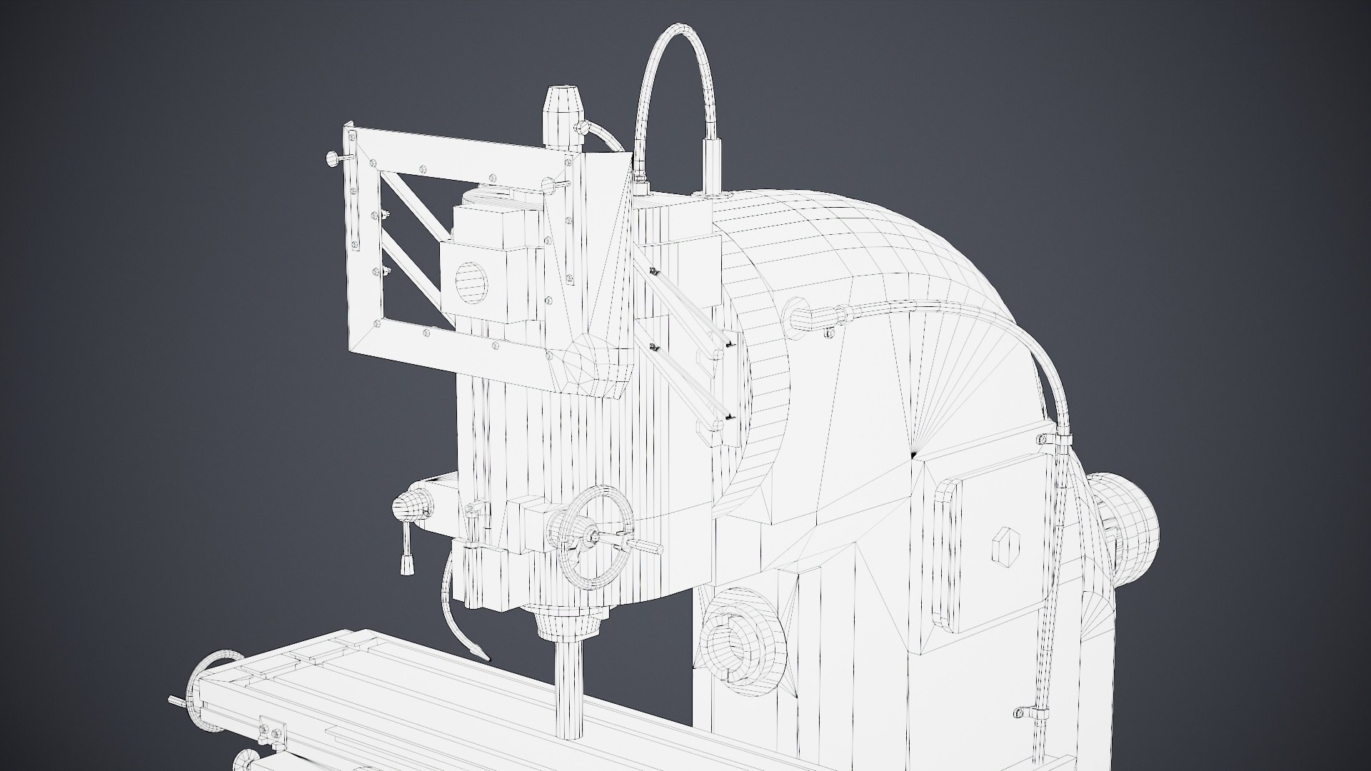 Animated Milling Machine Realtime 3D Model - TurboSquid 2249711