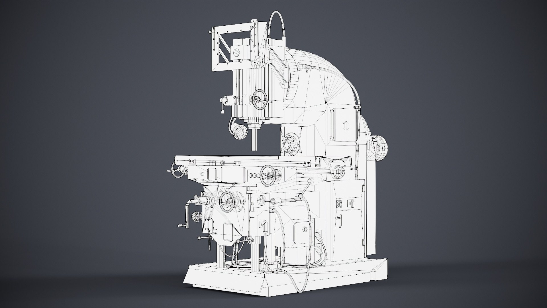 Animated Milling Machine Realtime 3D Model - TurboSquid 2249711