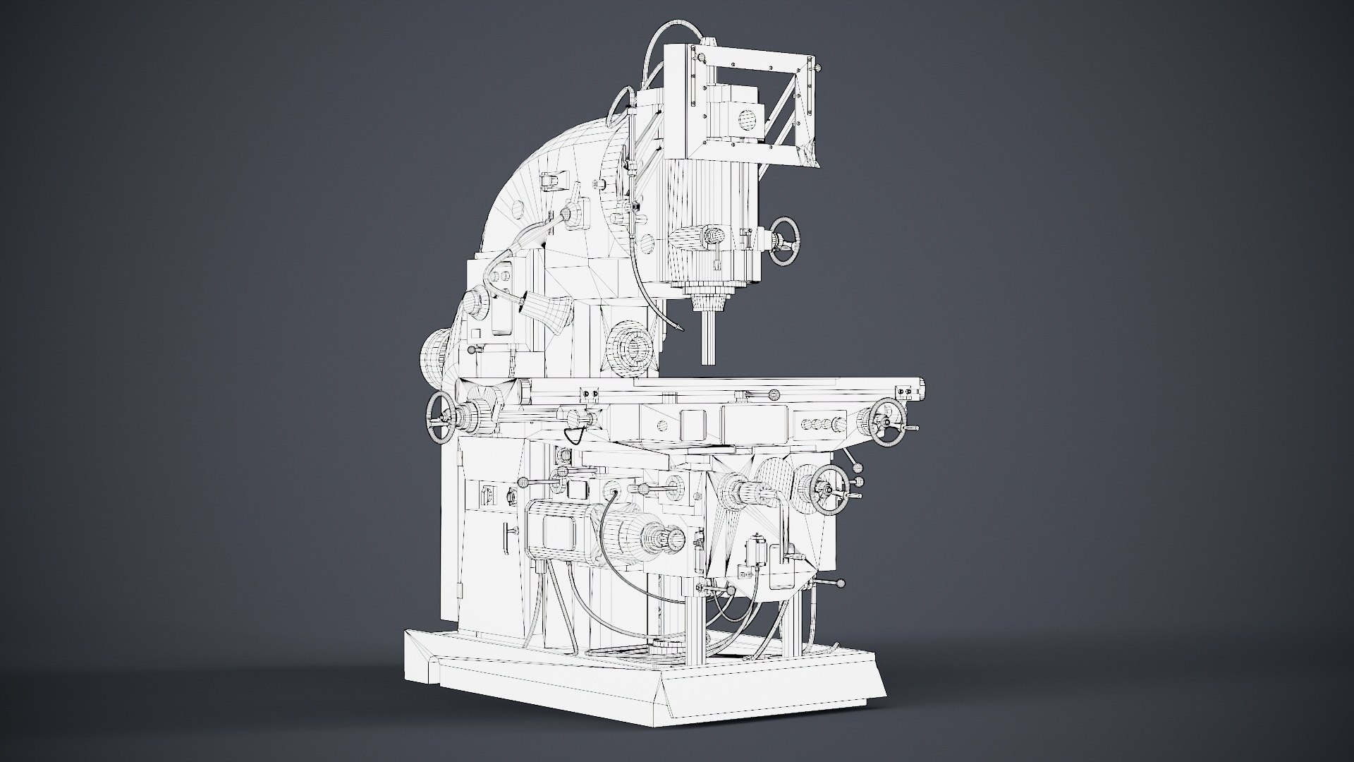 Animated Milling Machine Realtime 3D Model - TurboSquid 2249711
