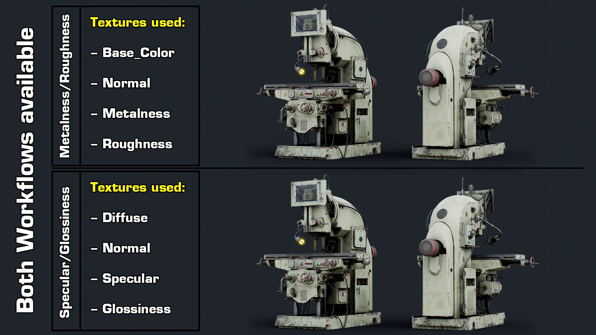 Animated Milling Machine Realtime 3D Model - TurboSquid 2249711