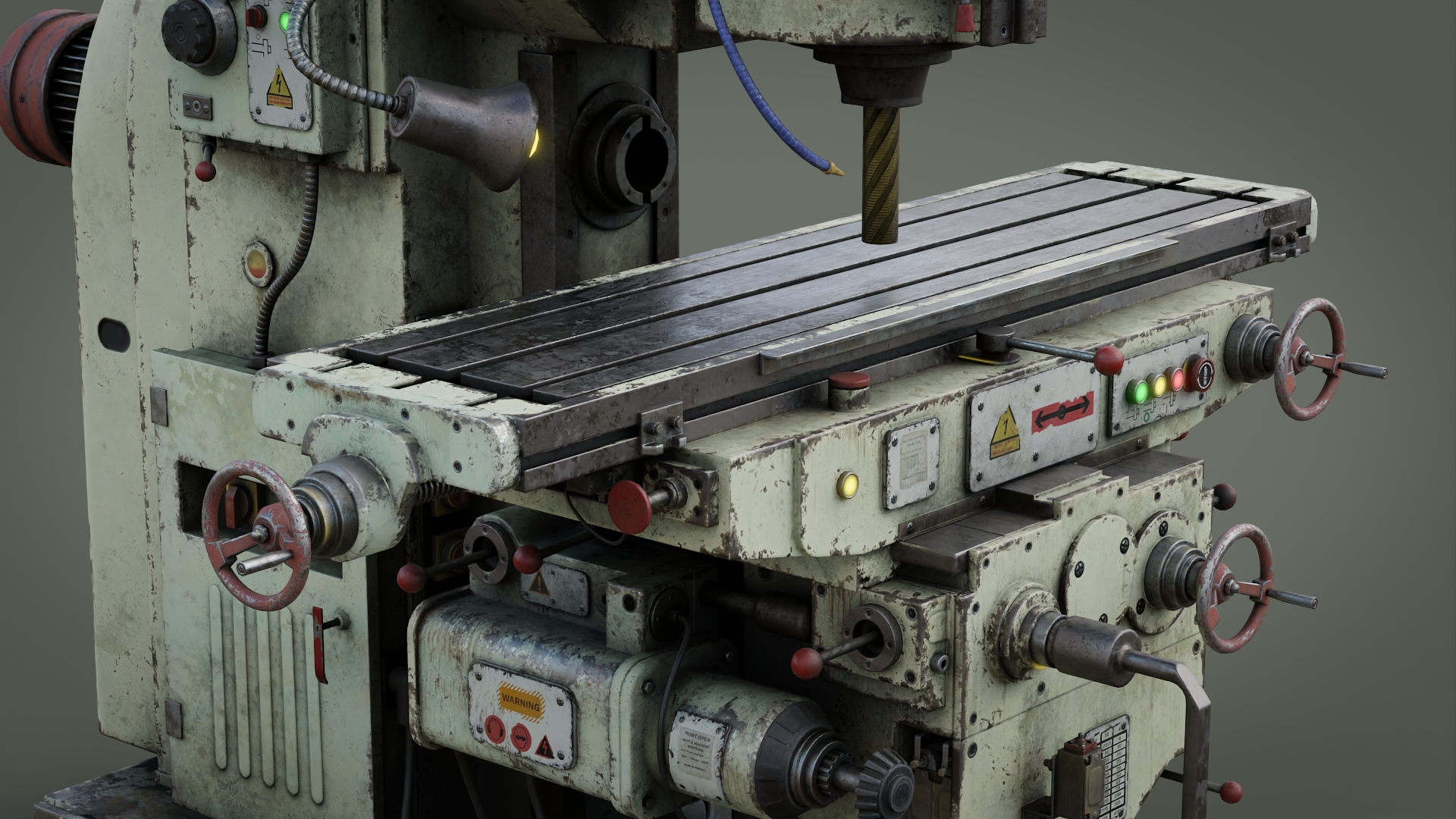 Animated Milling Machine Realtime 3D Model - TurboSquid 2249711