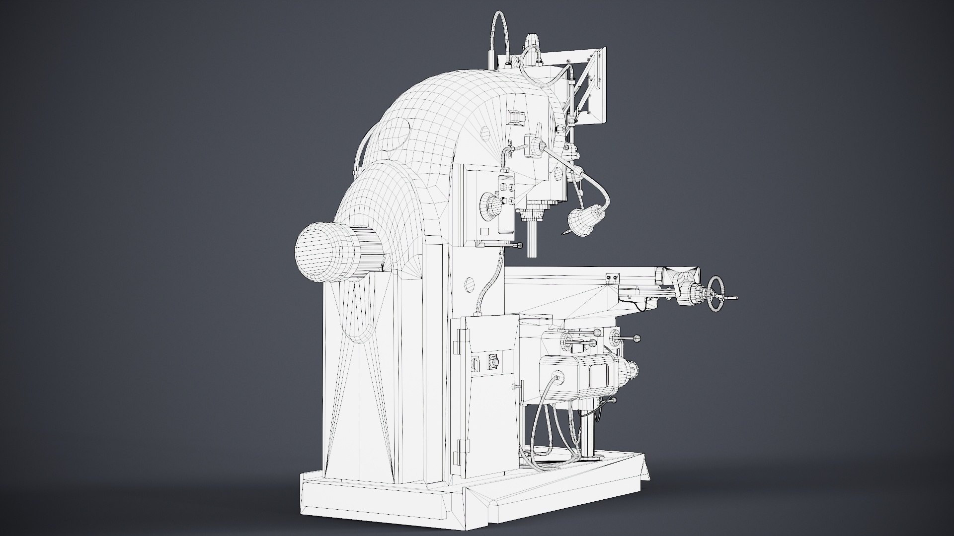 Animated Milling Machine Realtime 3D Model - TurboSquid 2249711