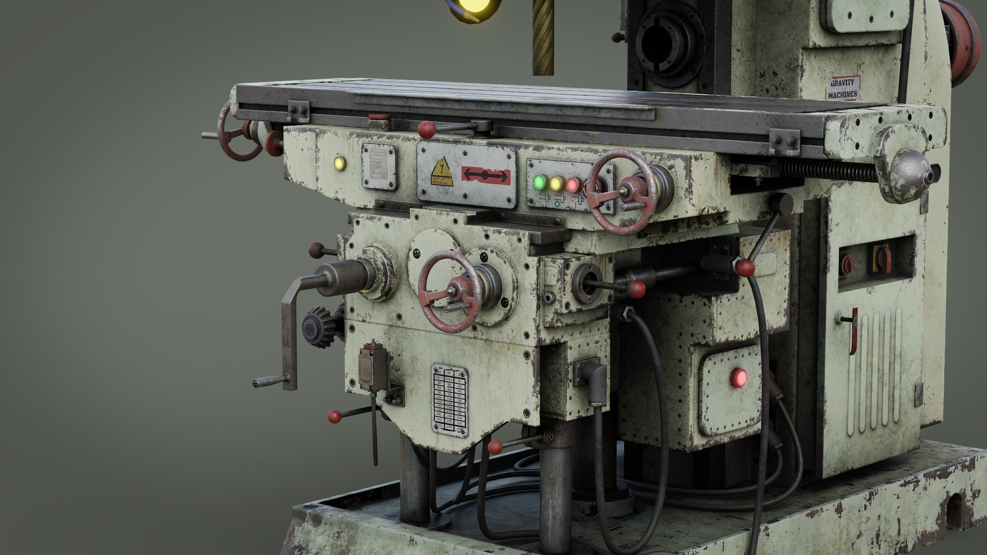 Animated Milling Machine Realtime 3D Model - TurboSquid 2249711