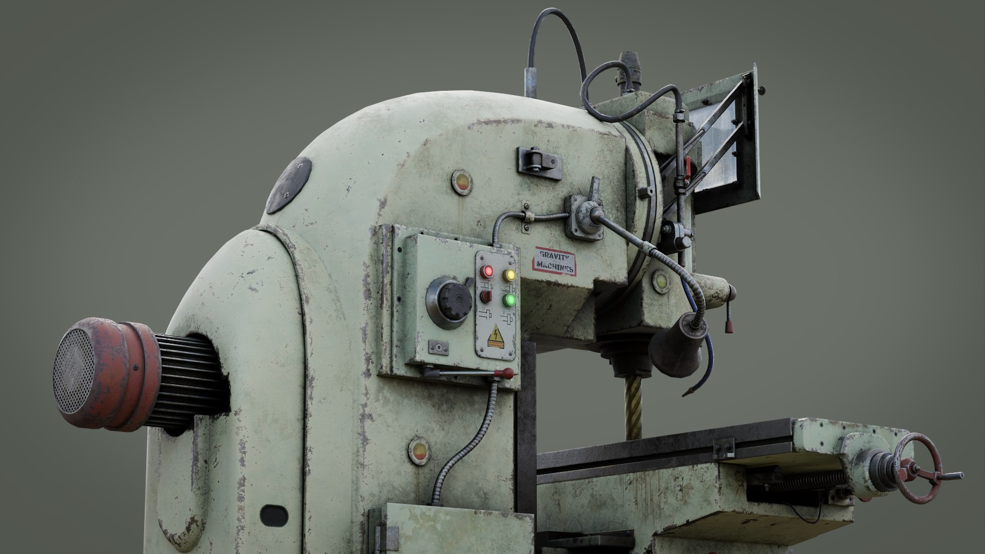 Animated Milling Machine Realtime 3D Model - TurboSquid 2249711