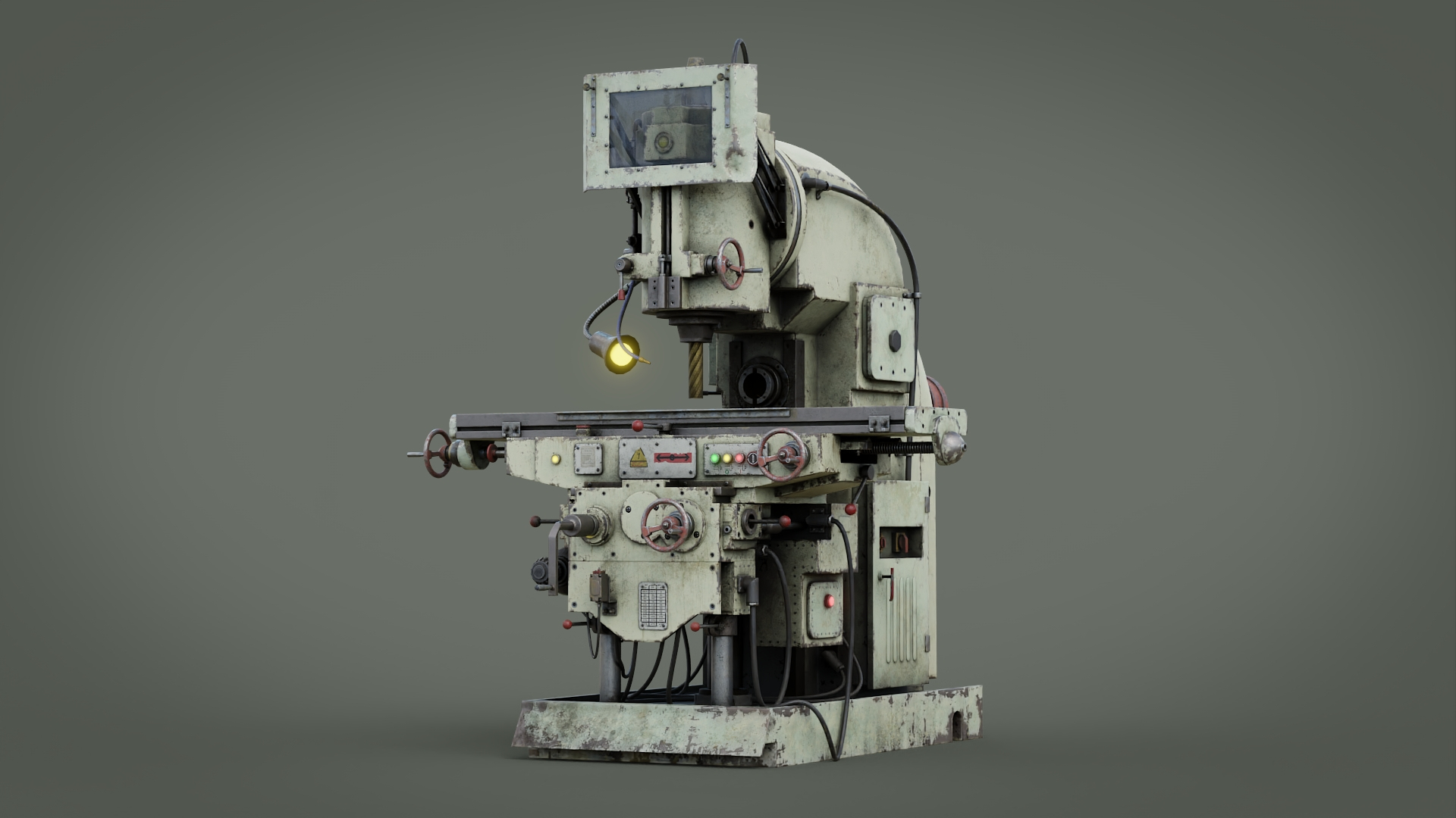 Animated Milling Machine Realtime 3D Model - TurboSquid 2249711