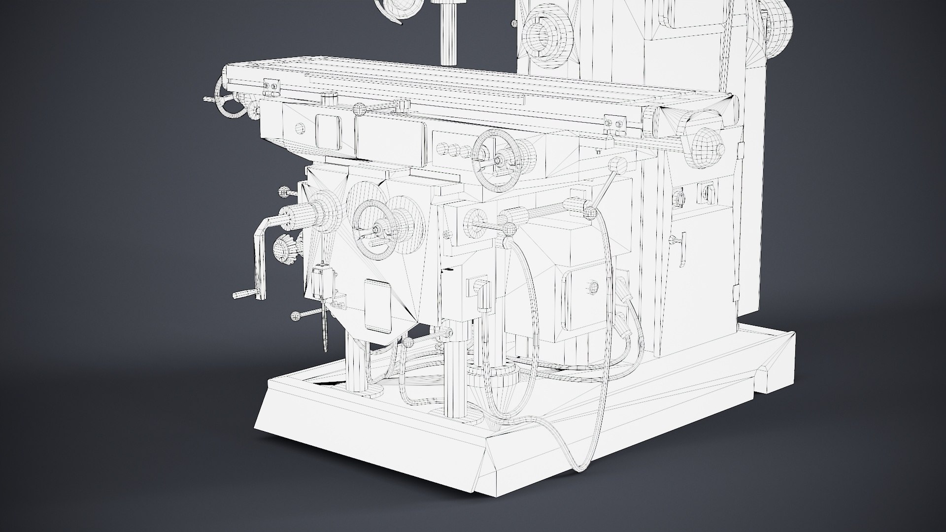 Animated Milling Machine Realtime 3D Model - TurboSquid 2249711