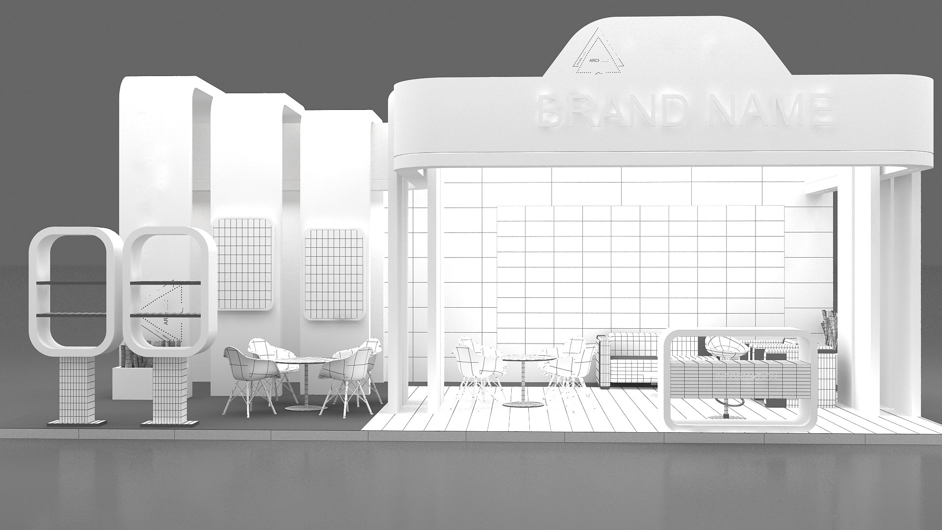 3D Pack 20- 5 Exhibition 3 Side Open Model - TurboSquid 2504966