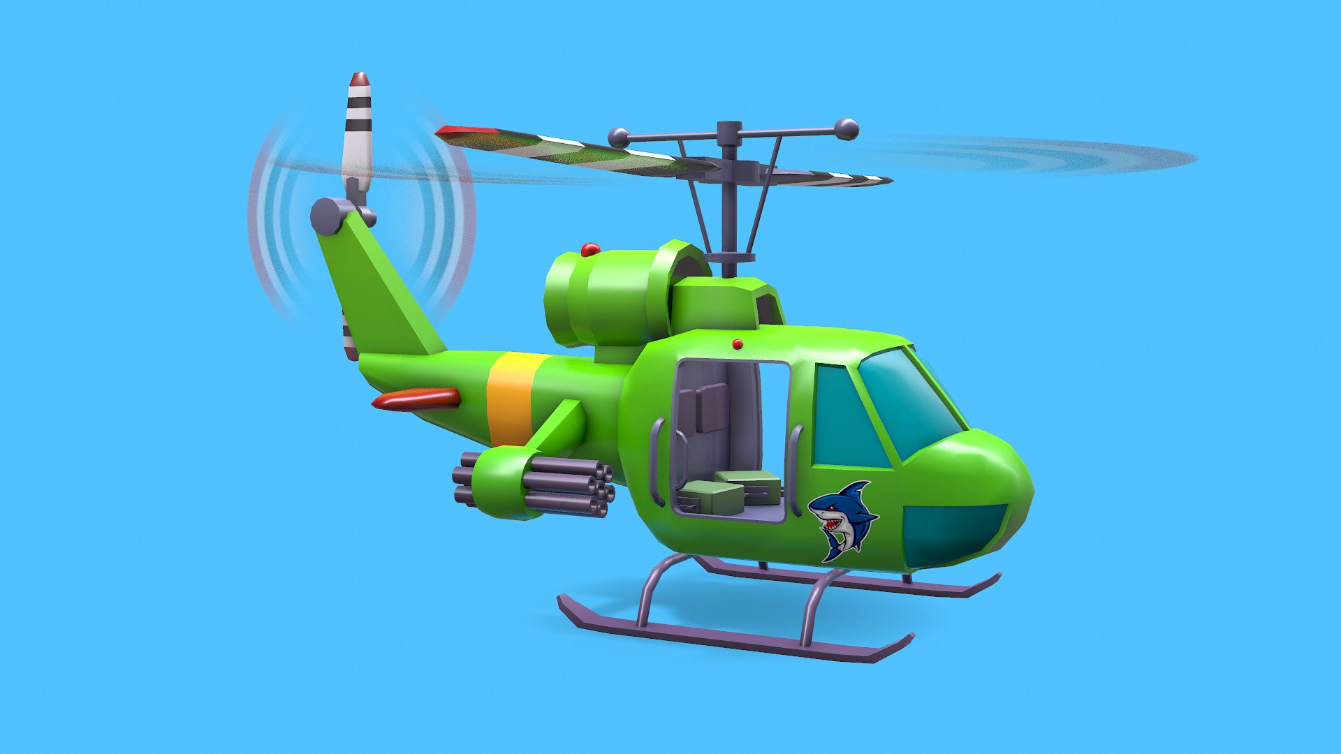 3D 3 Cartoon Helicopters - TurboSquid 2104439