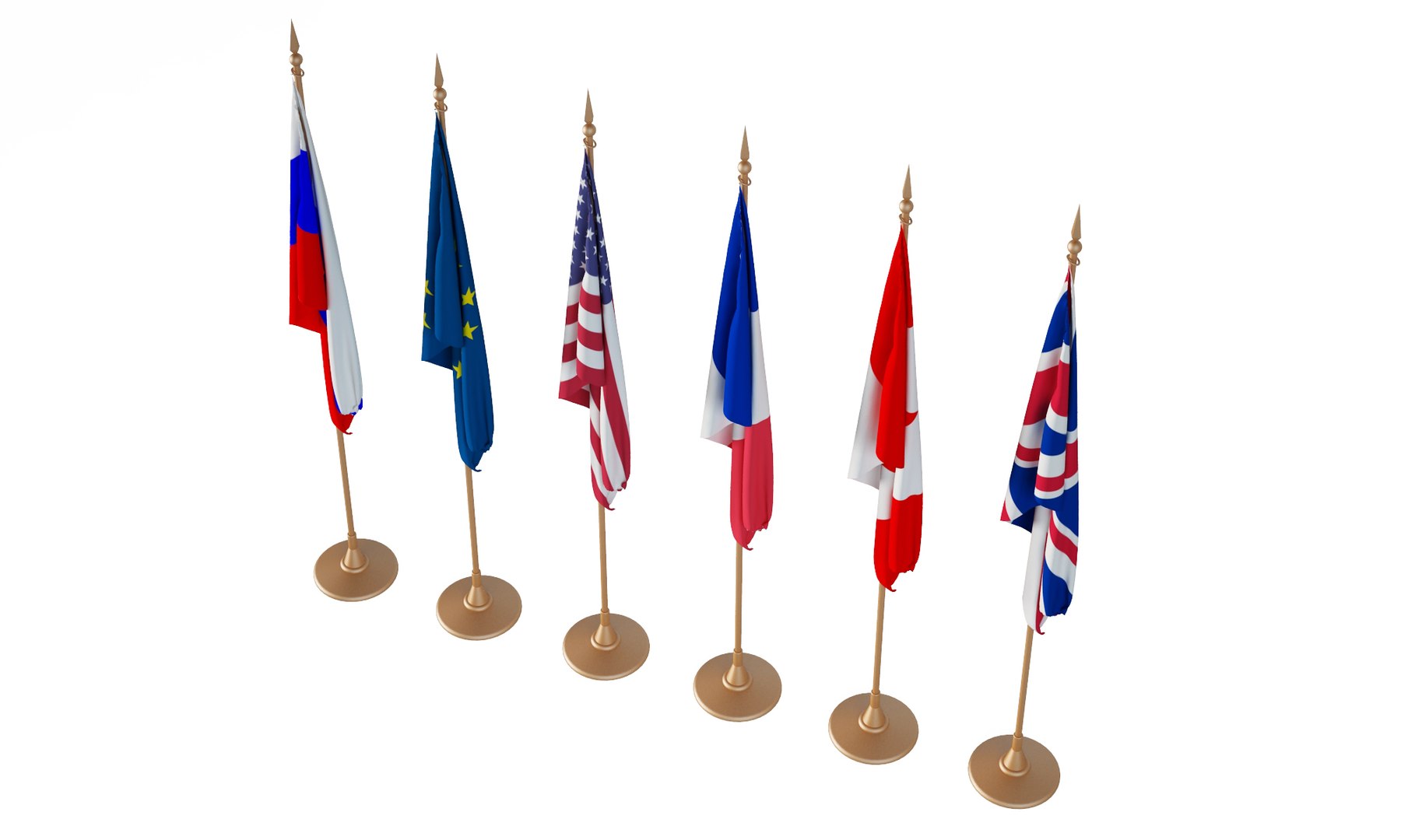 Flag stand 3D - TurboSquid 1345064