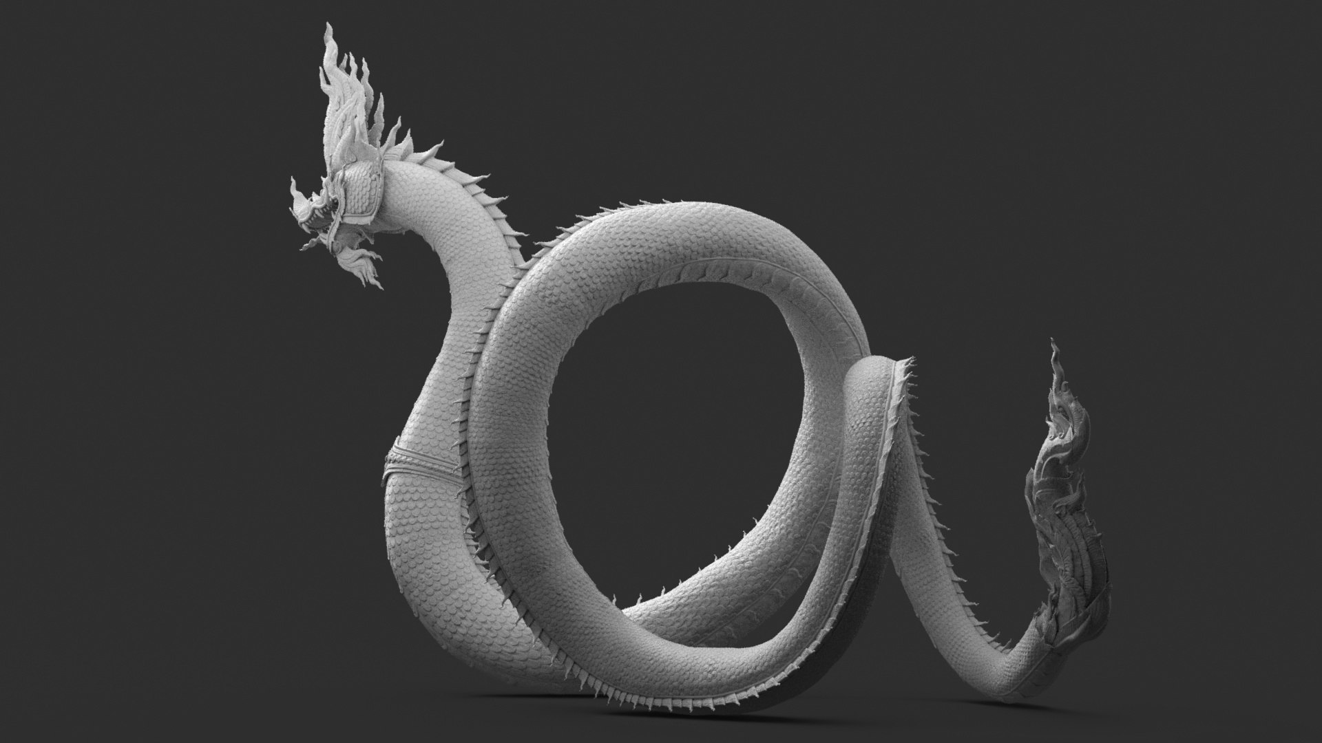 Serpent Dragon White Rigged For Maya Model - TurboSquid 2334190