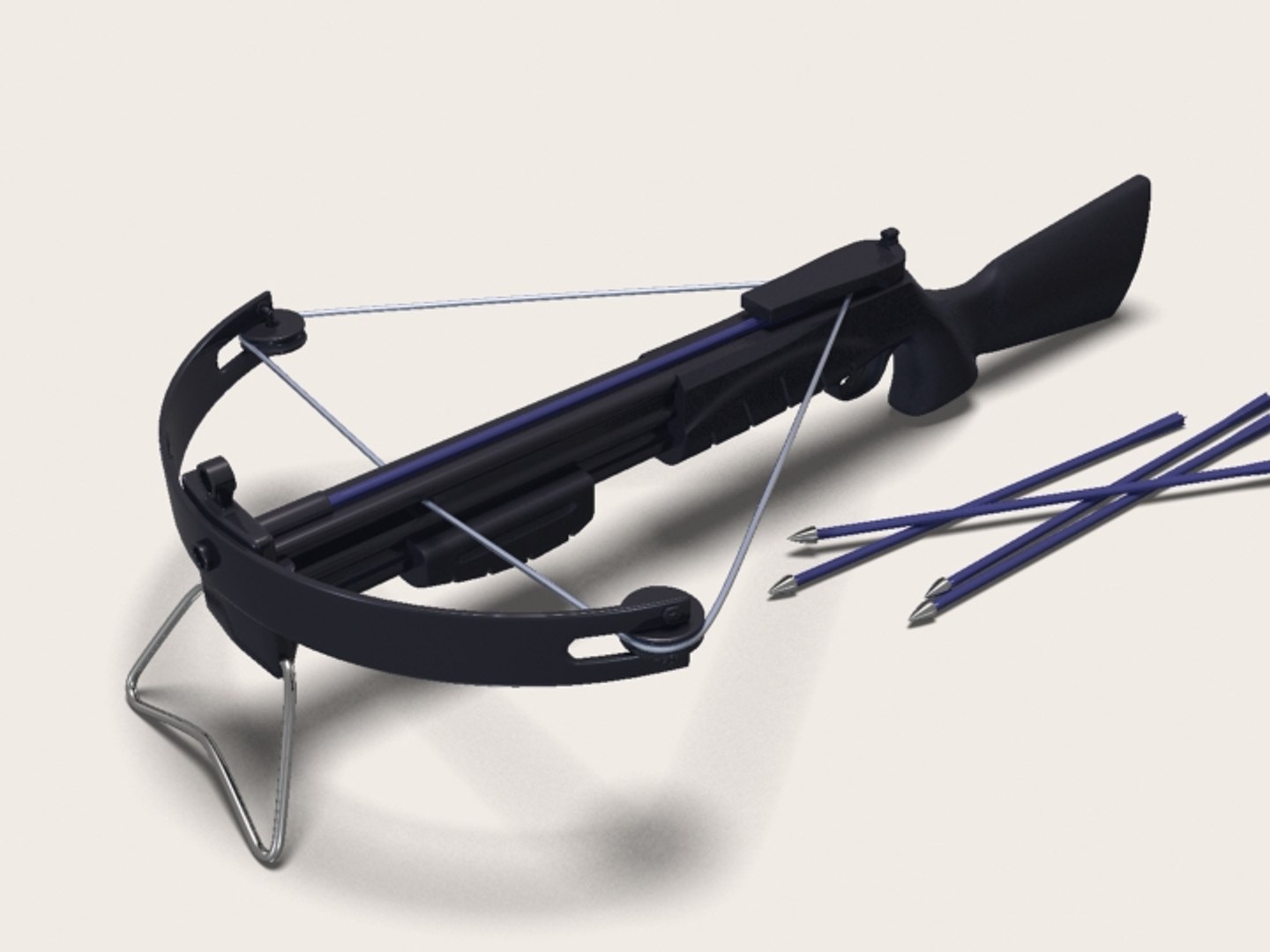 rifle bow animation 3d 3ds