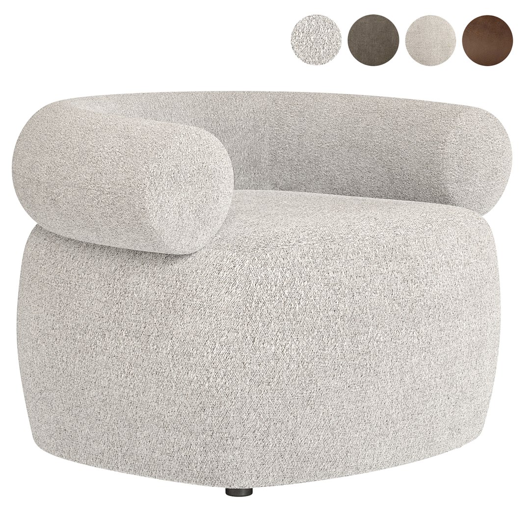 Sarah Ellison Huggy Armchair 3D - TurboSquid 2197383