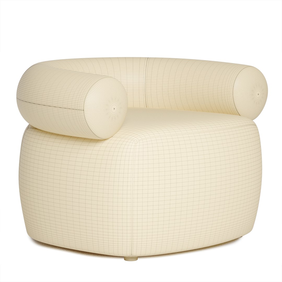 Sarah Ellison Huggy Armchair 3D - TurboSquid 2197383