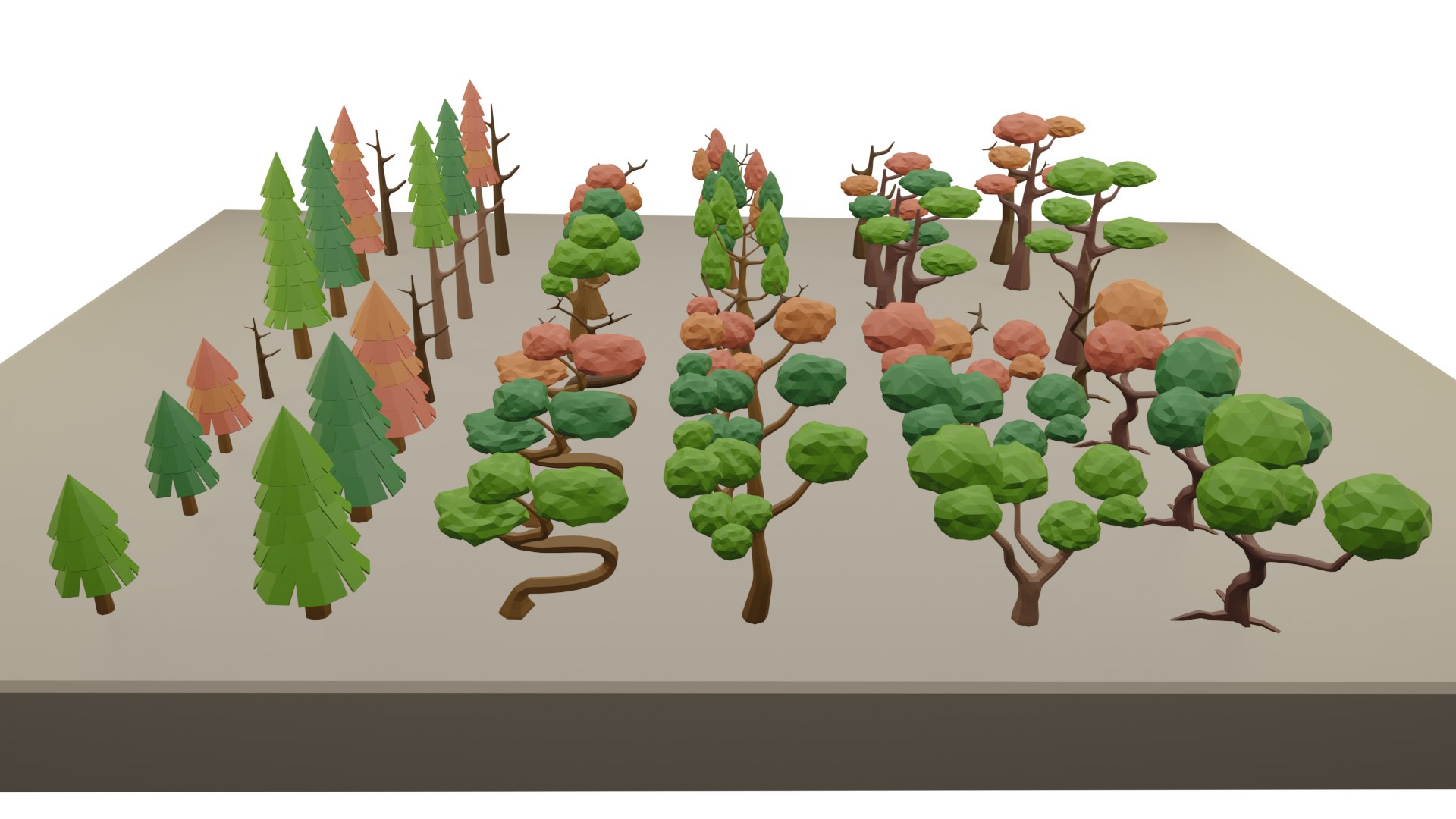 3D Seasonal Low Poly Trees Collection - TurboSquid 1913162