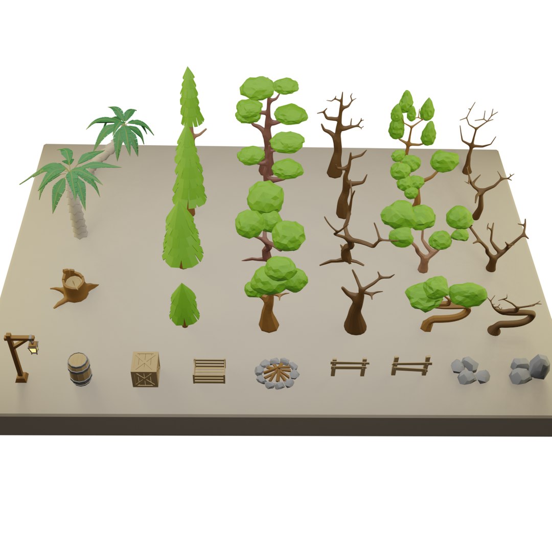 3D Seasonal Low Poly Trees Collection - TurboSquid 1913162