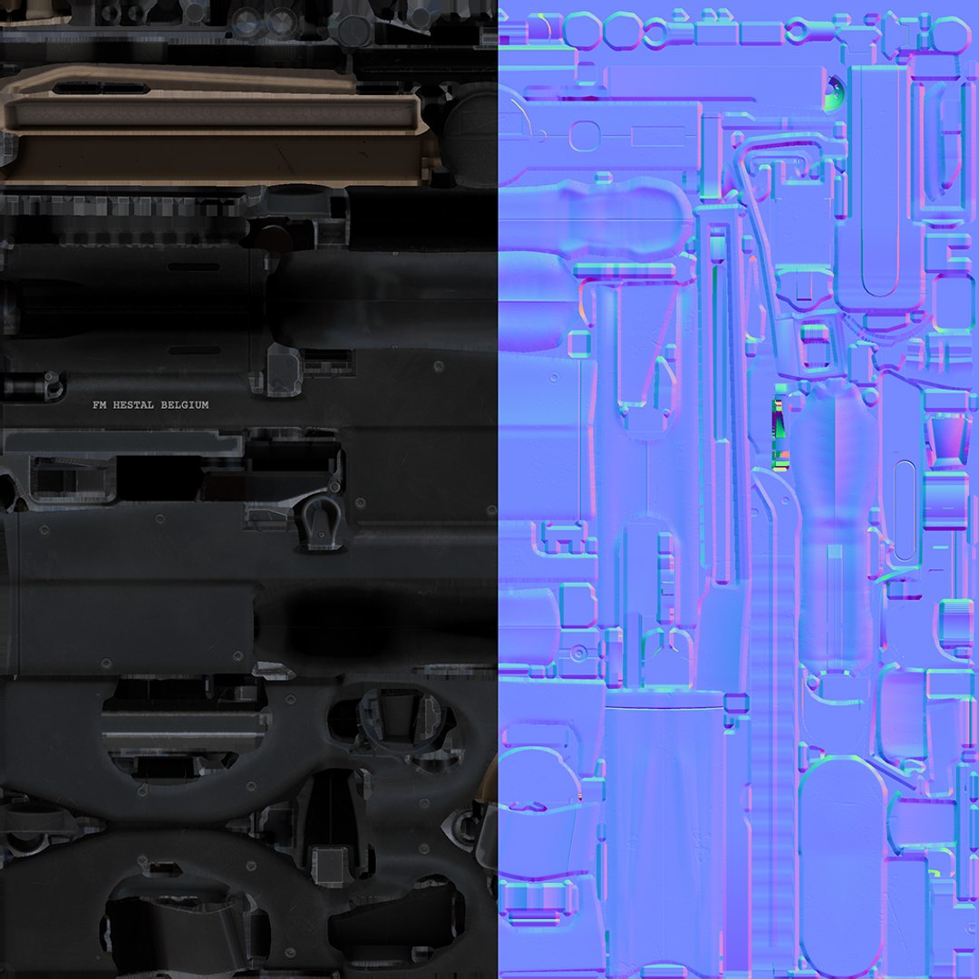 3D P90 Submachine Gun - LowPoly Mobile Ready Model - TurboSquid 1977501