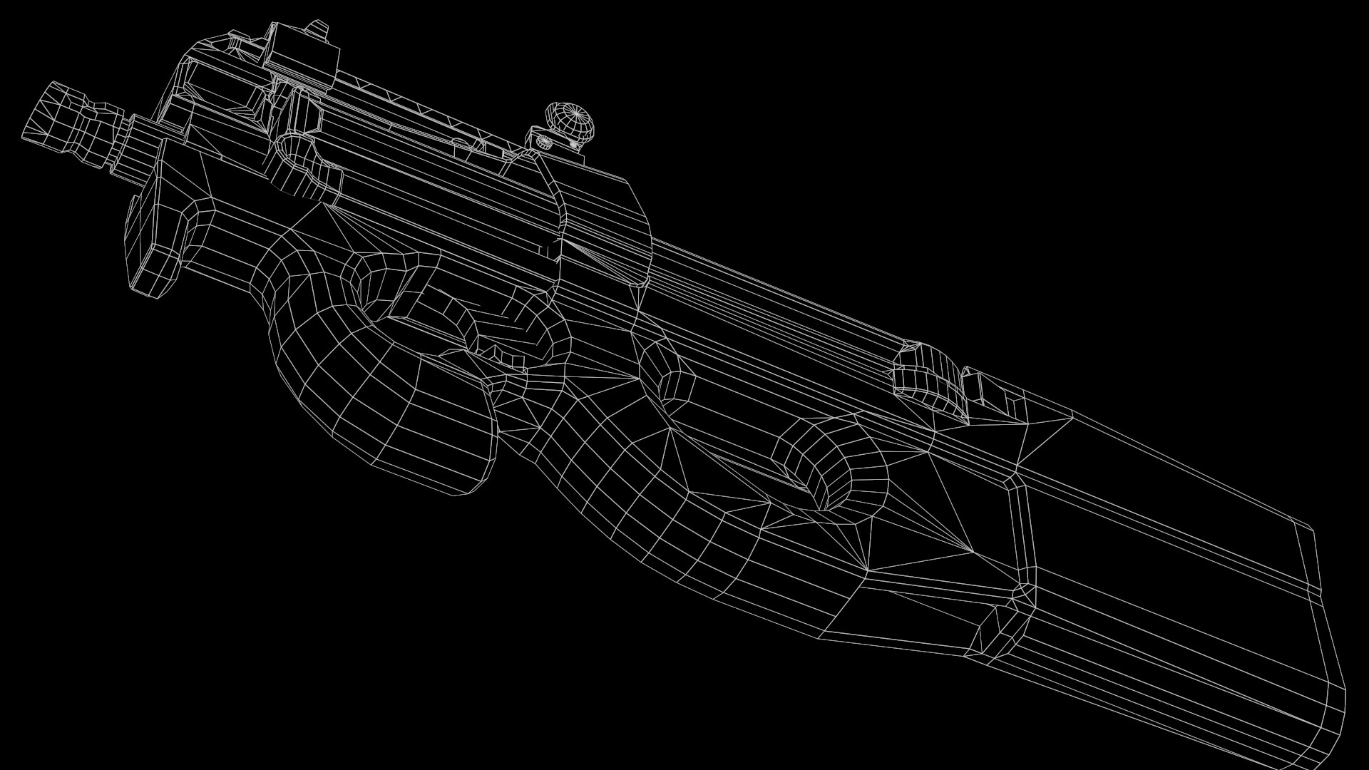 3D P90 Submachine Gun - LowPoly Mobile Ready Model - TurboSquid 1977501