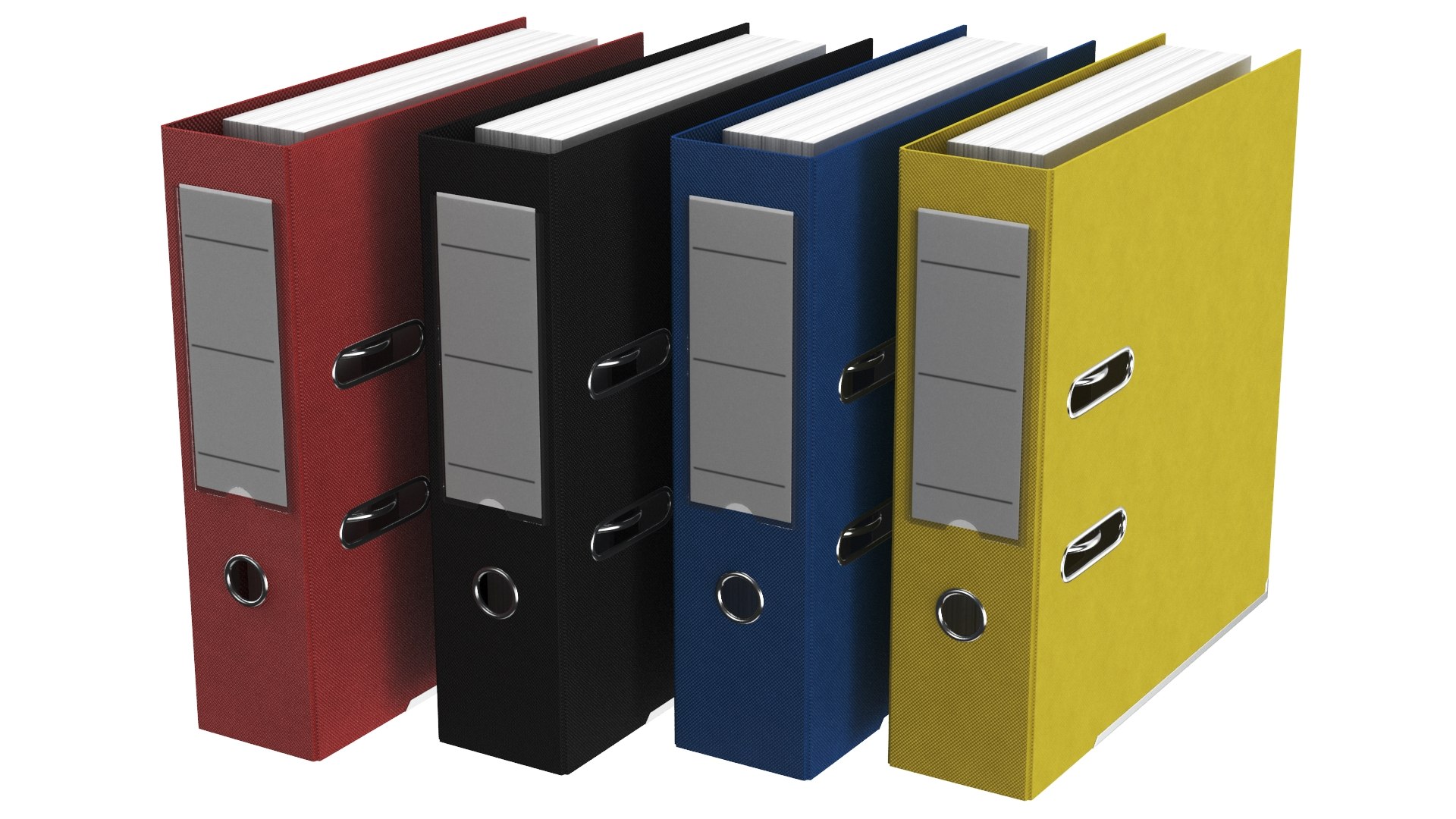 3D Real Office Binders Shelf Model - TurboSquid 1444626