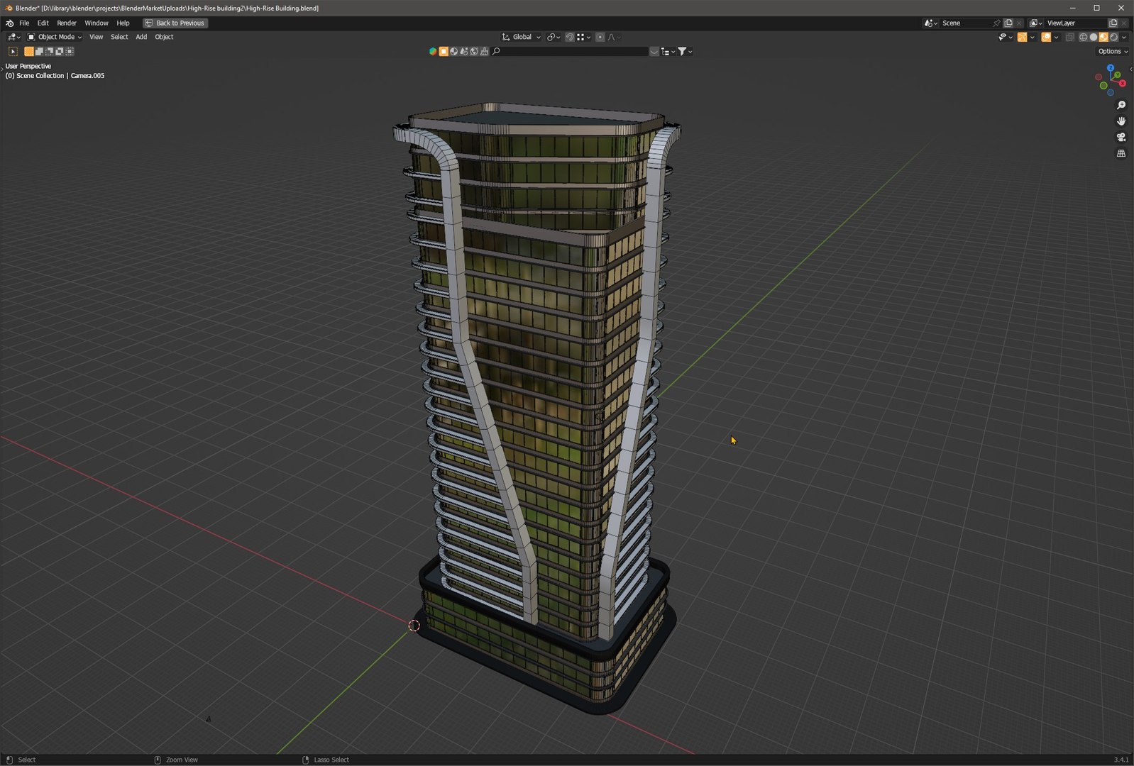 3D High-Rise Building - TurboSquid 2028974