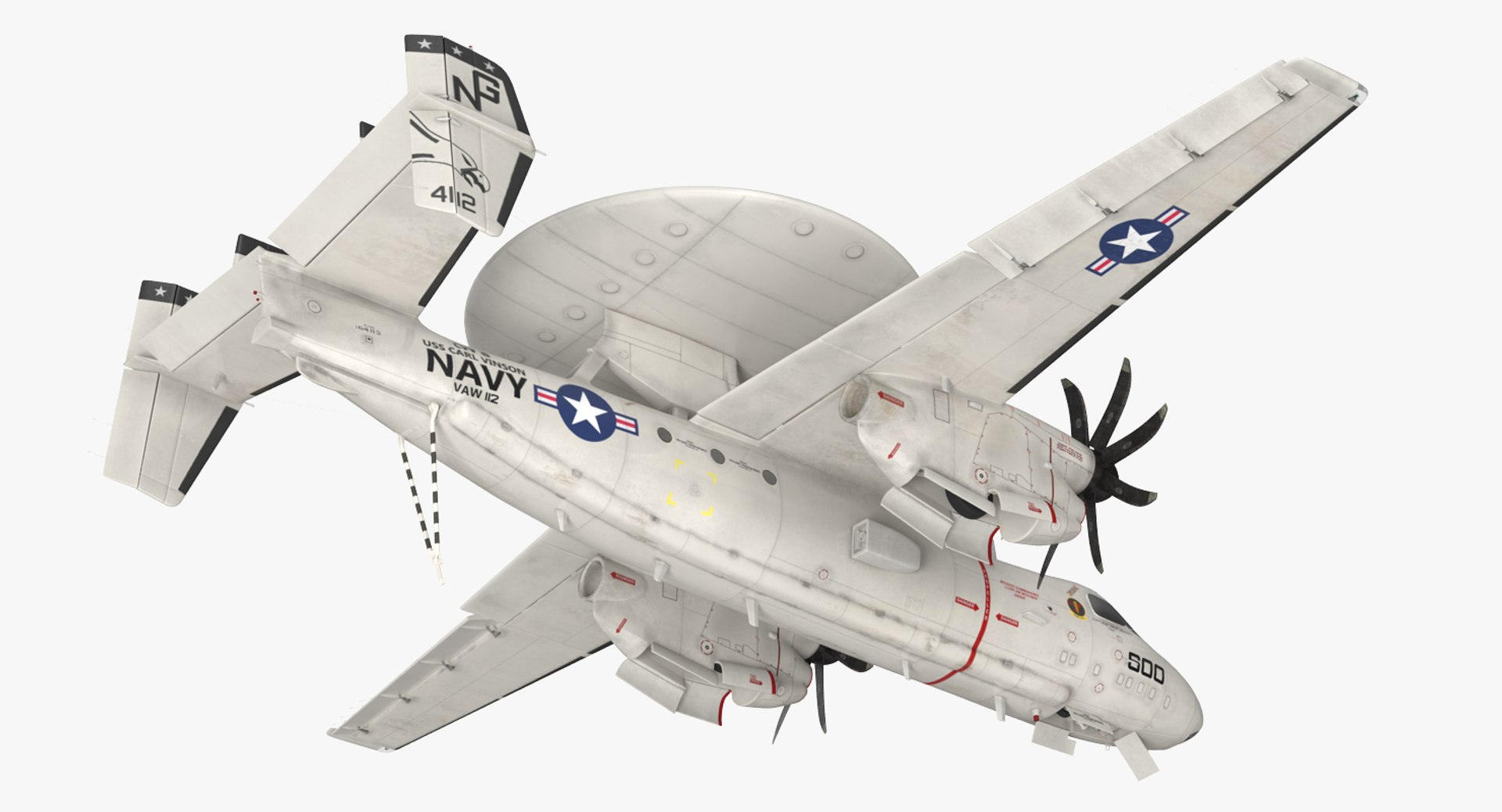 grumman e-2 hawkeye tactical 3d model