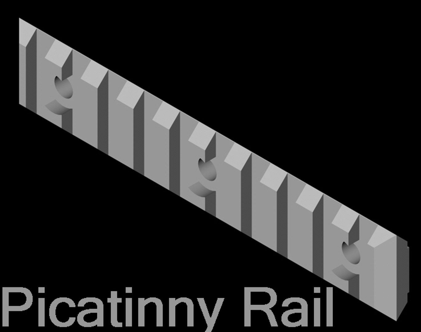 Free Picatinny Rail 3d Model