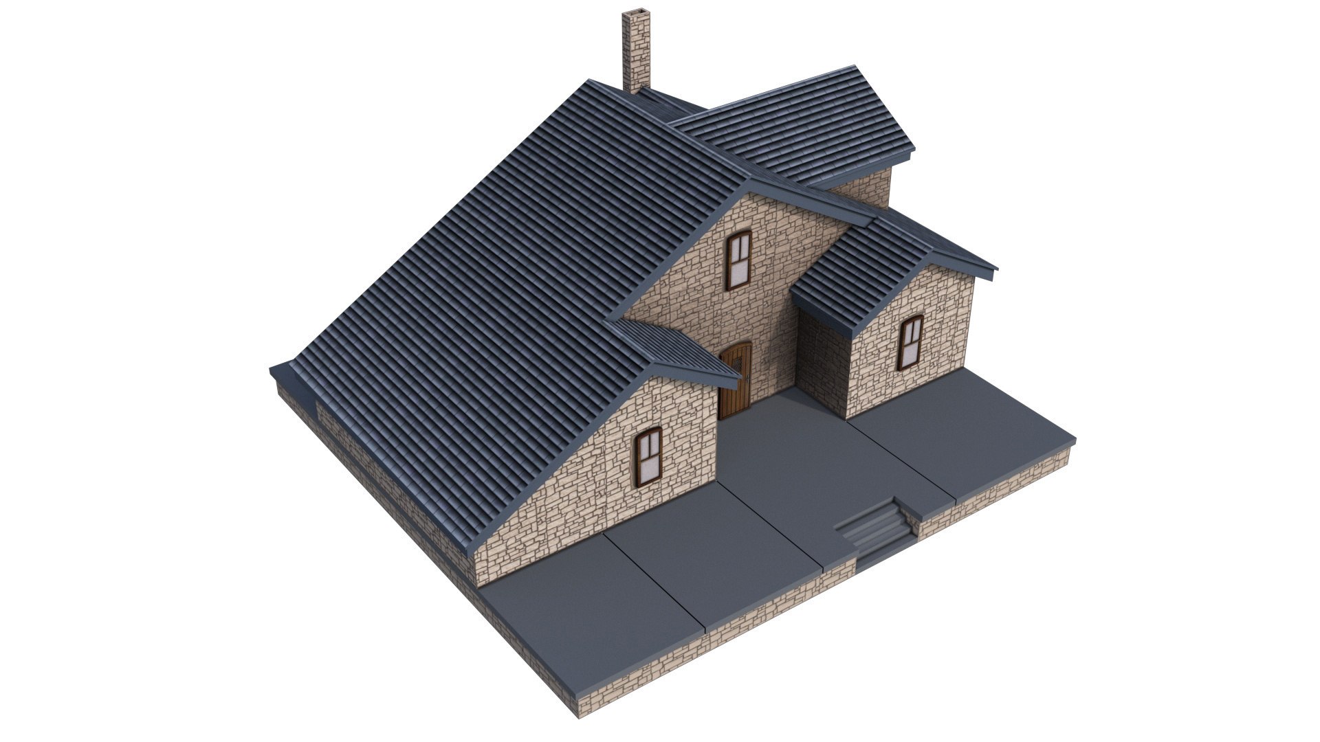 Stone House Model - TurboSquid 1824025