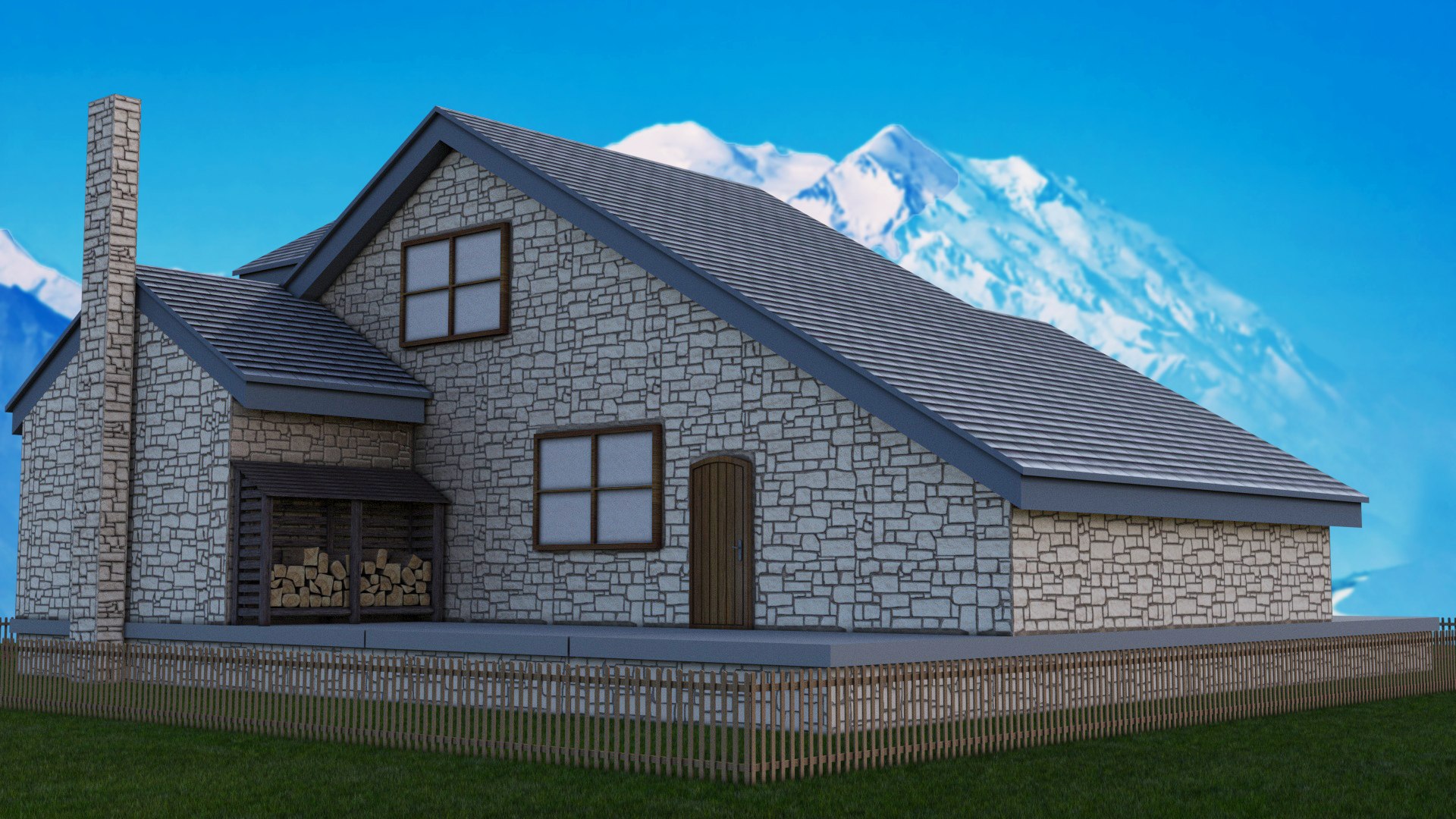 Stone House Model - TurboSquid 1824025