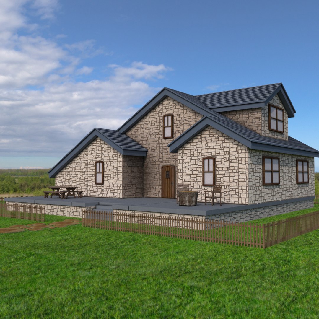 Stone House Model - TurboSquid 1824025