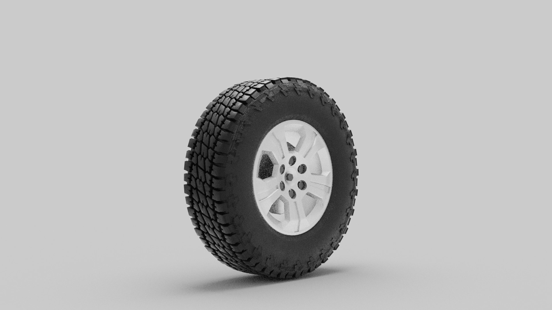 Car Chevrolet Silverado Wheel With Rim 3D Model - TurboSquid 2146110