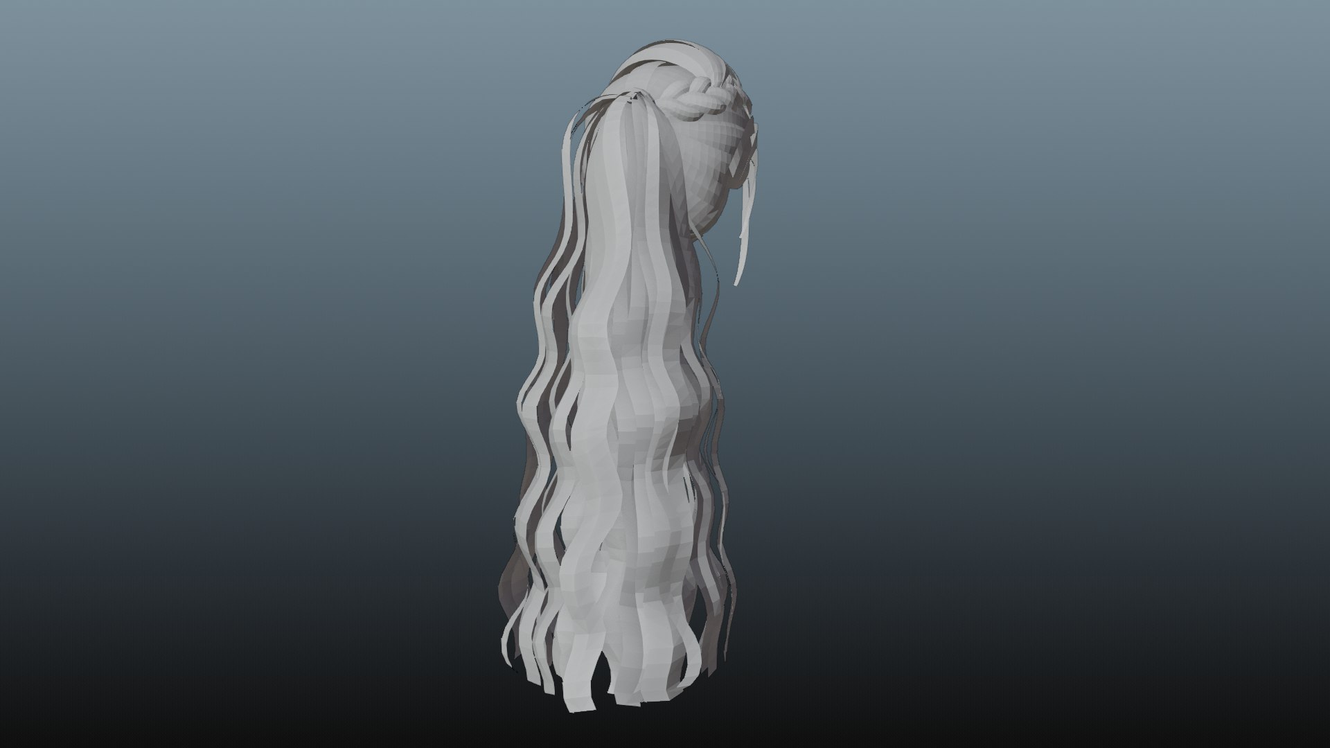 Female Long Hair Low Poly 4 Colors Model - TurboSquid 2129376