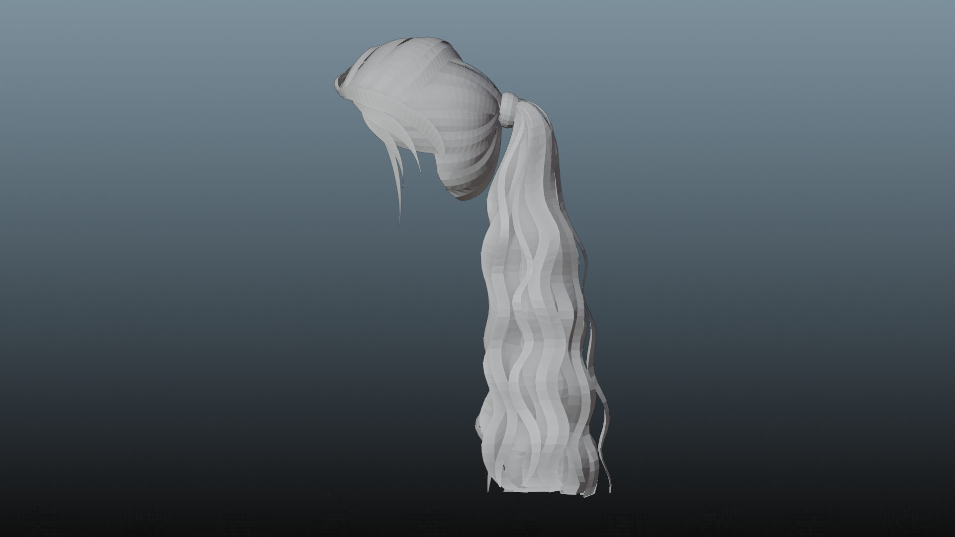 Female Long Hair Low Poly 4 Colors Model - TurboSquid 2129376