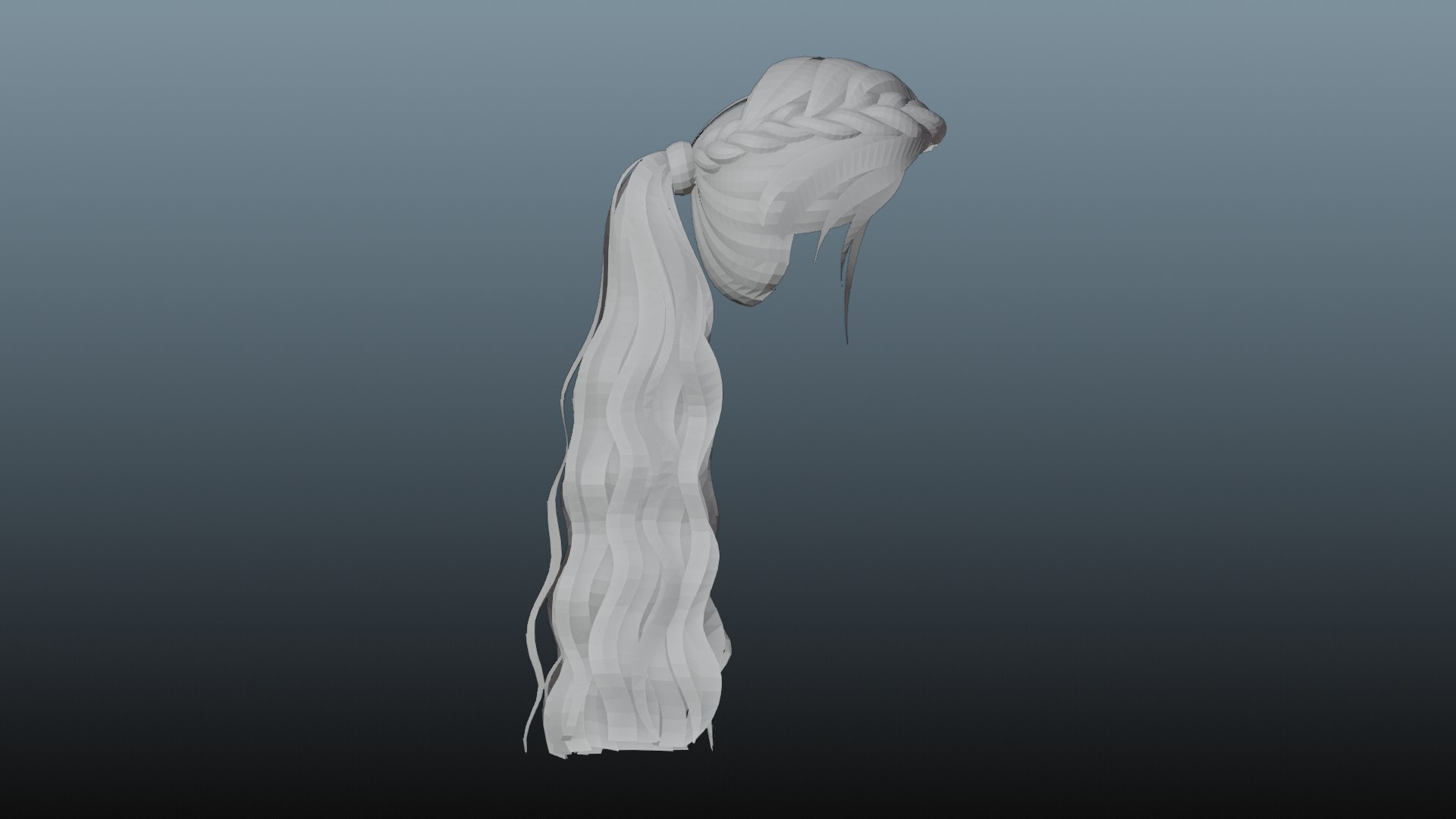 Female Long Hair Low Poly 4 Colors Model - TurboSquid 2129376