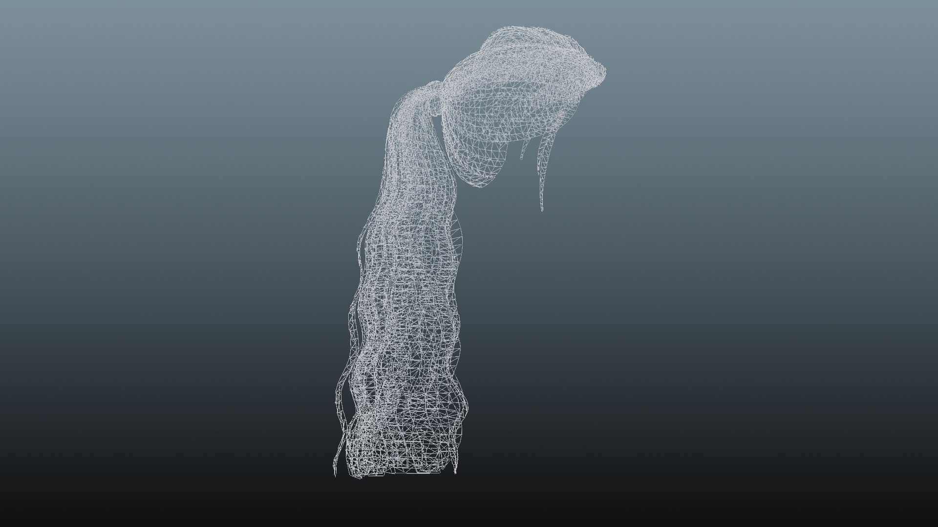Female Long Hair Low Poly 4 Colors Model - TurboSquid 2129376