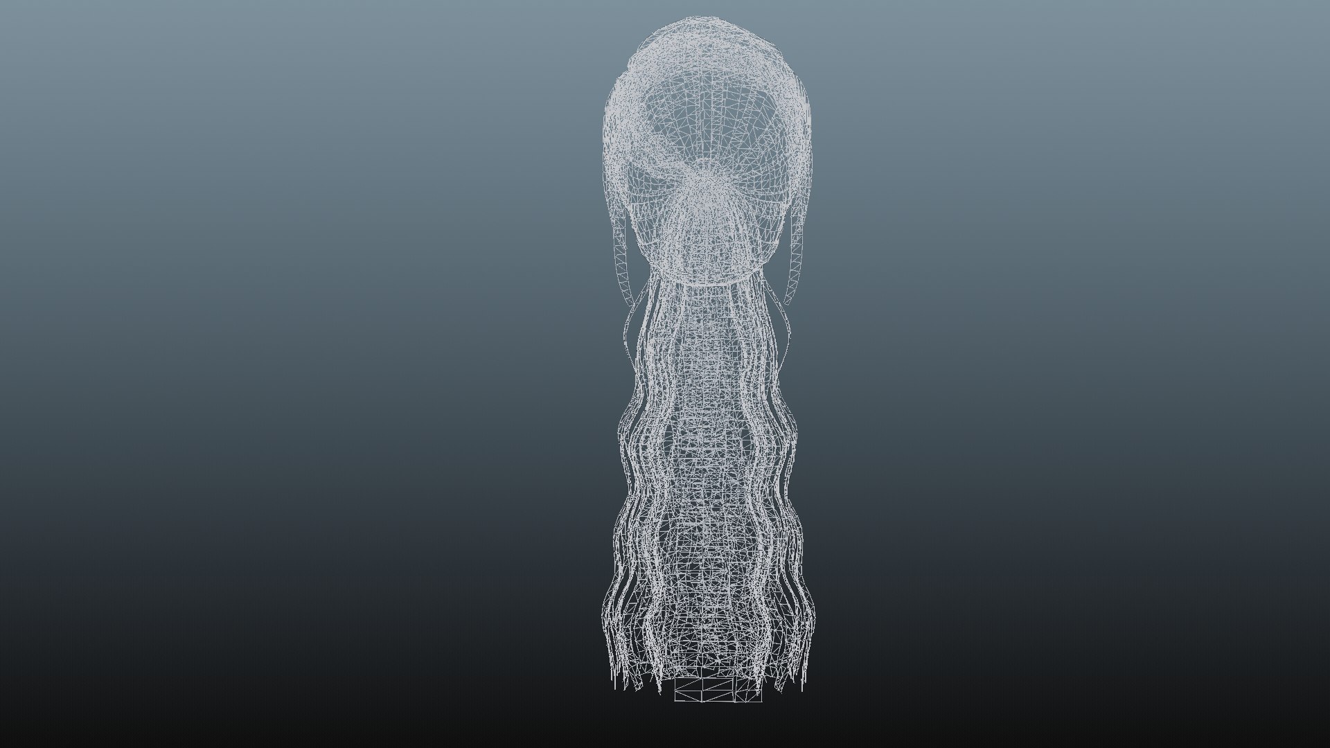Female Long Hair Low Poly 4 Colors Model - TurboSquid 2129376