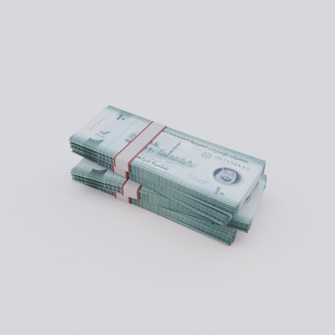 10 United Arab Emirates Dirham DH Currency 3D Model - TurboSquid 2378709