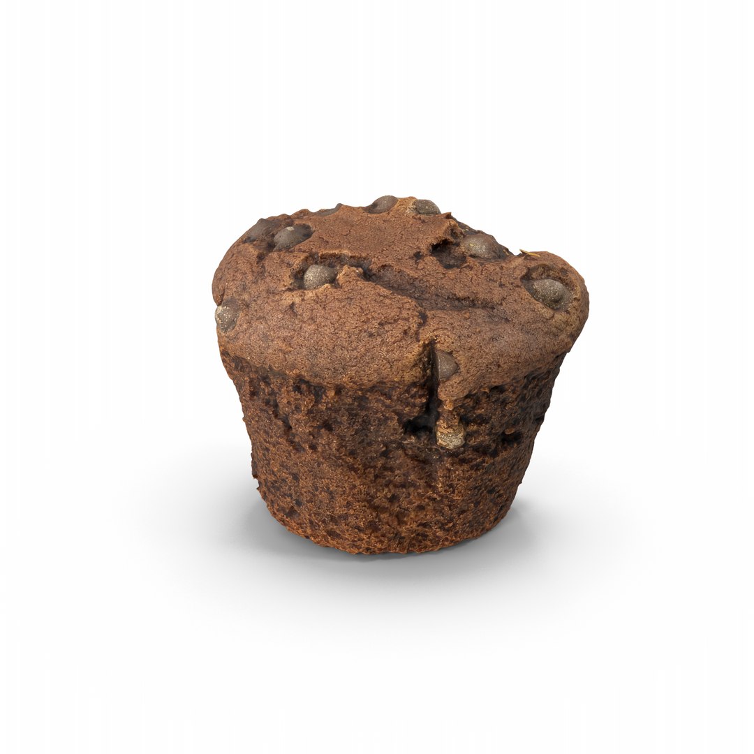 Half Of Brown Muffin 3D Model - TurboSquid 2401038