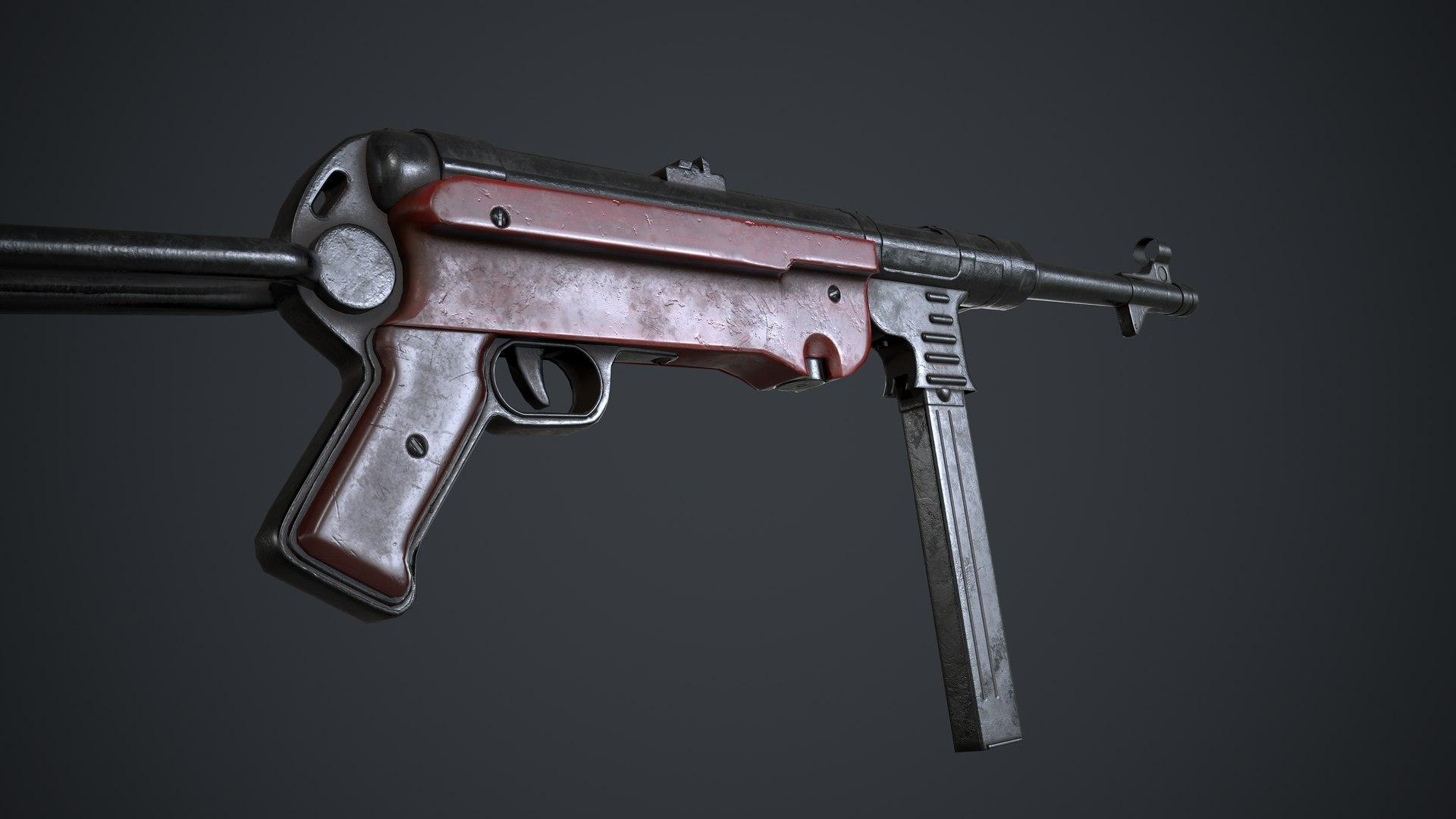 3D Mp-40 Submachine Gun - TurboSquid 1662440