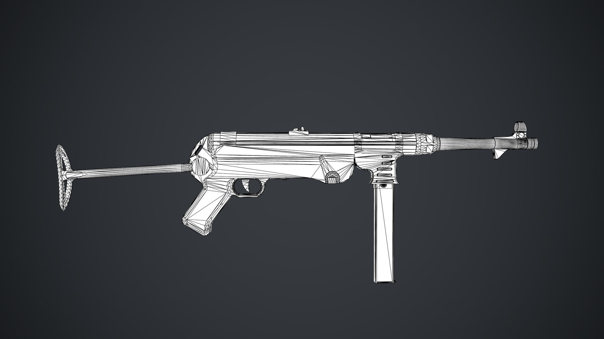 3D Mp-40 Submachine Gun - TurboSquid 1662440