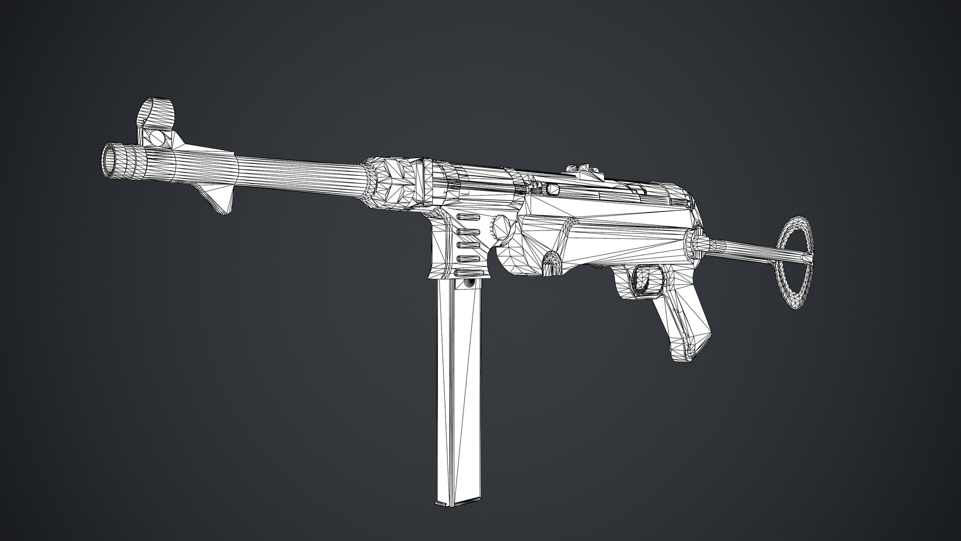 3D Mp-40 Submachine Gun - TurboSquid 1662440