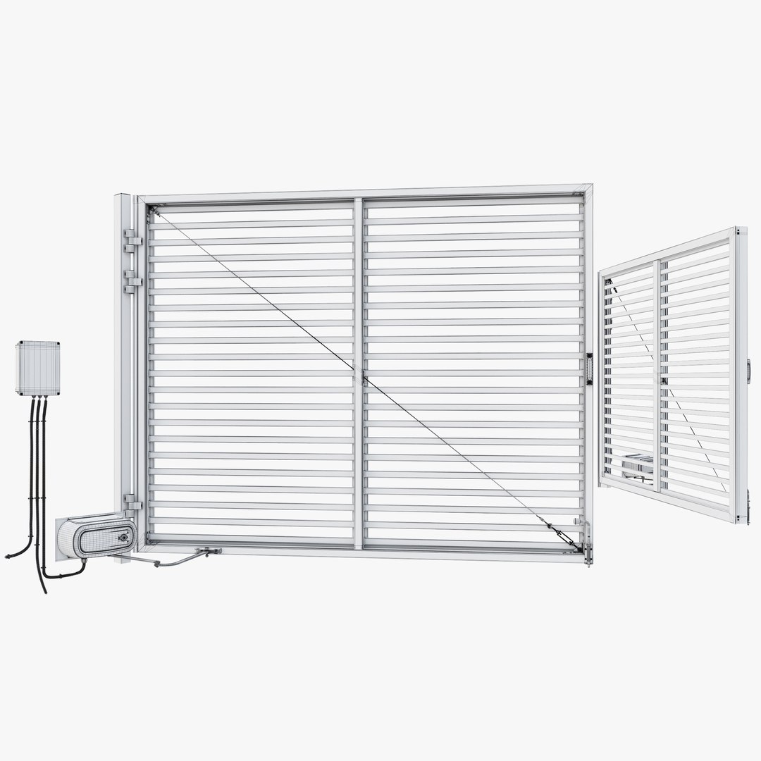 3D Swing Gates Opening Inwards - TurboSquid 2400466