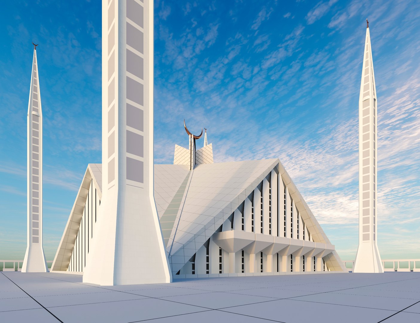 3D Model Faisal Mosque - TurboSquid 2372417