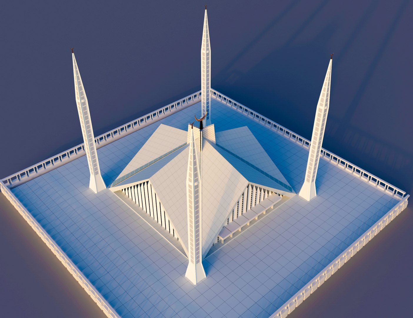 3D Model Faisal Mosque - TurboSquid 2372417