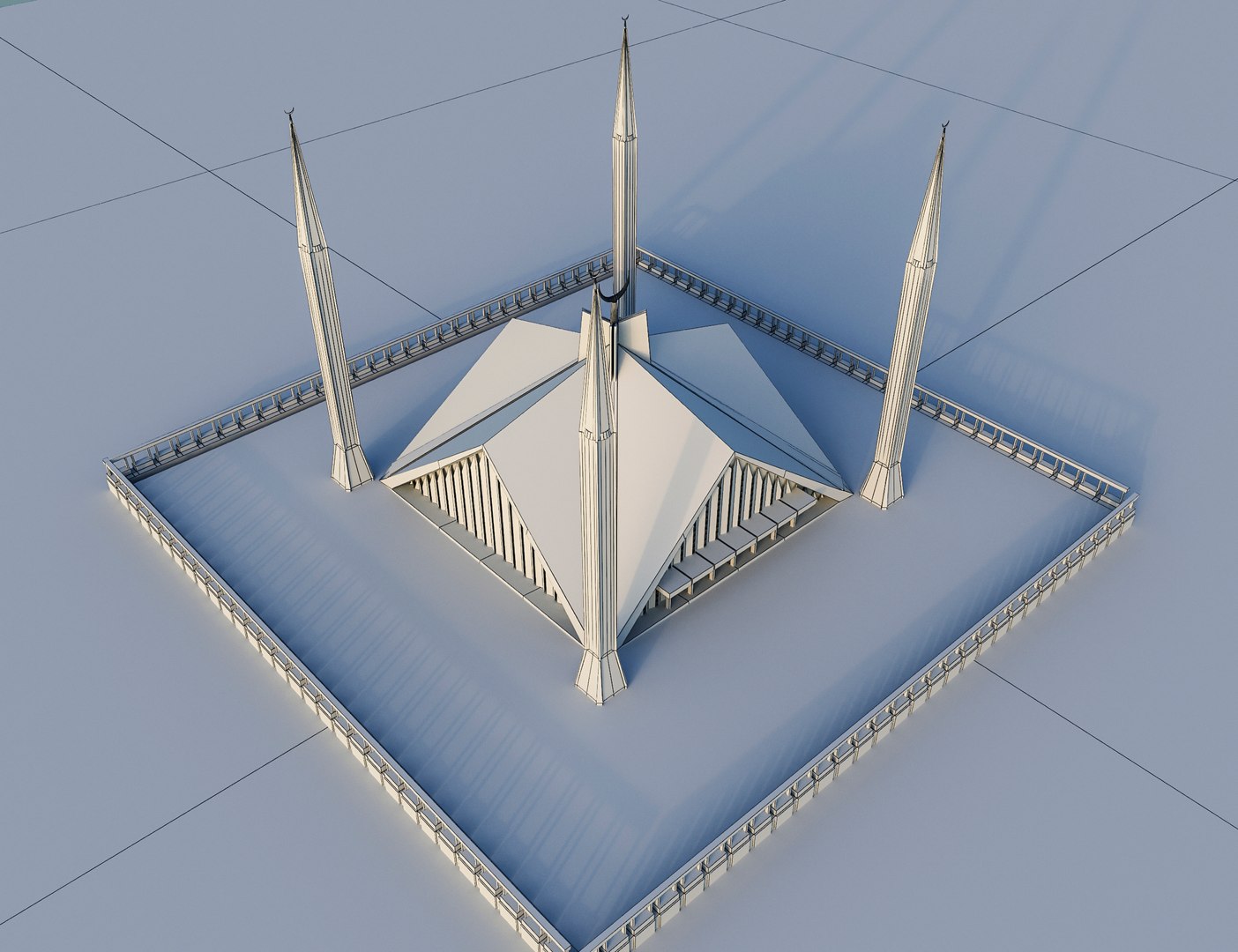 3D Model Faisal Mosque - TurboSquid 2372417
