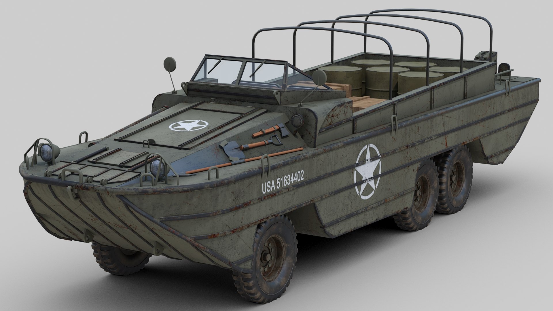 3D Ww2 Dukw - TurboSquid 1571049