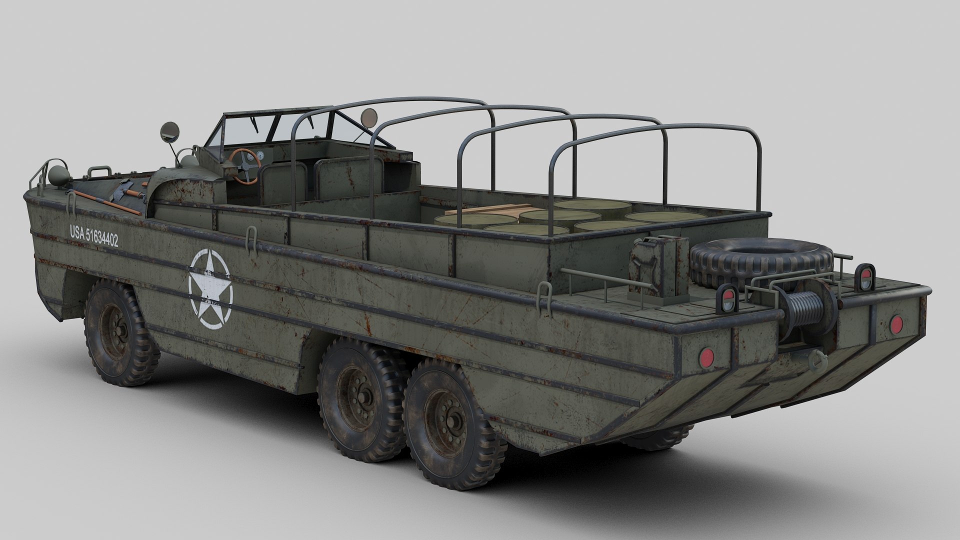 3D Ww2 Dukw - TurboSquid 1571049