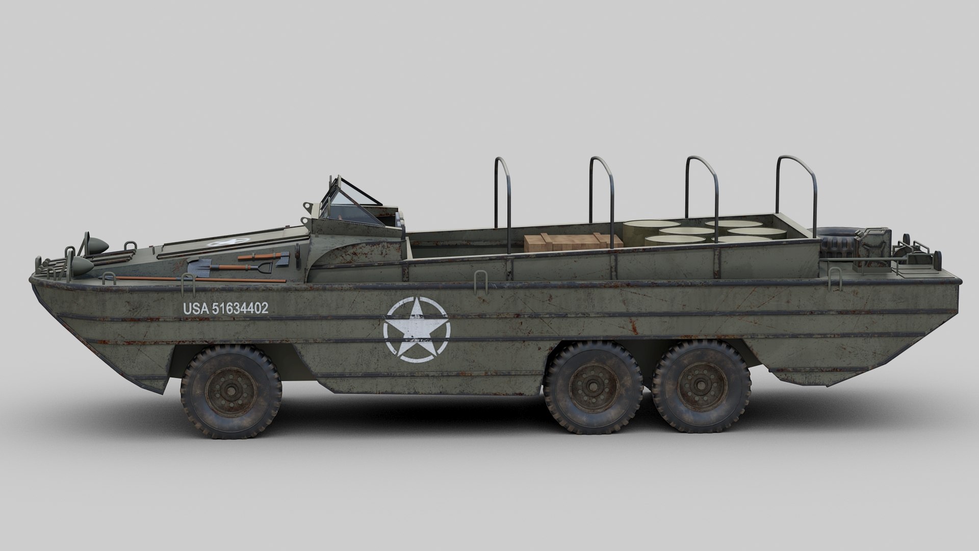 3D Ww2 Dukw - TurboSquid 1571049